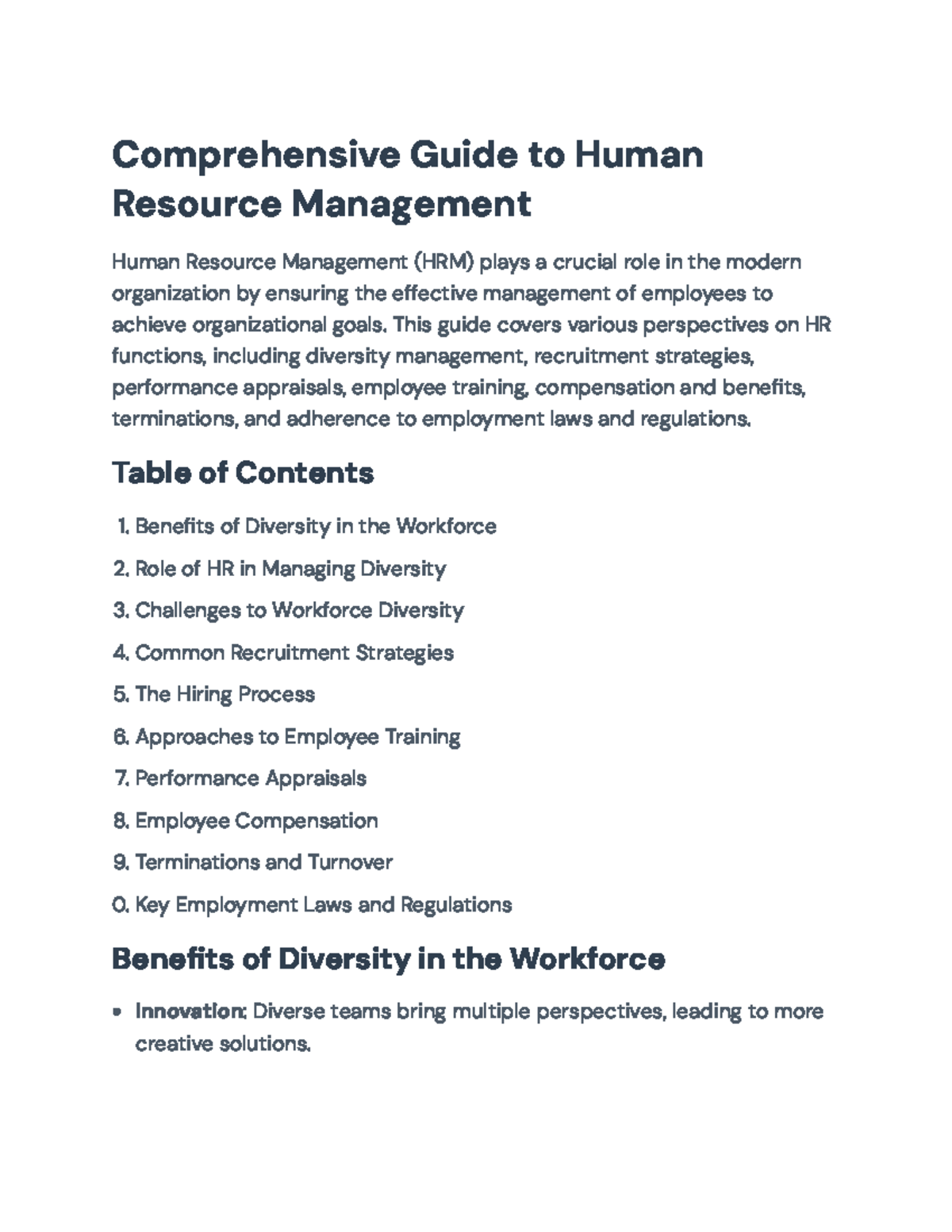 Comprehensive Guide to HRM Practices and Legal Compliance ...