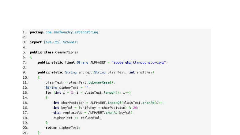 Caesar Cipher Implementation - CYBER SECURITY - Studocu