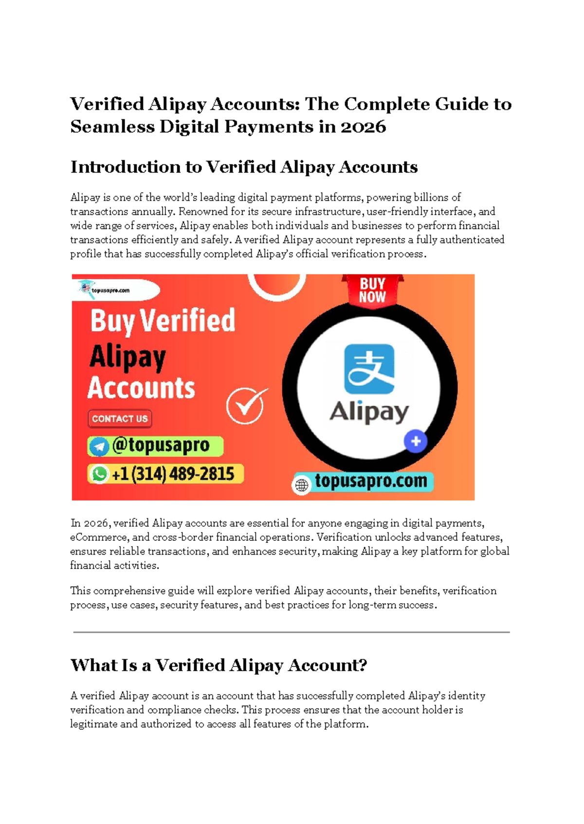 Get Verified Alipay Accounts: Overview, Benefits, and Best Practices ...