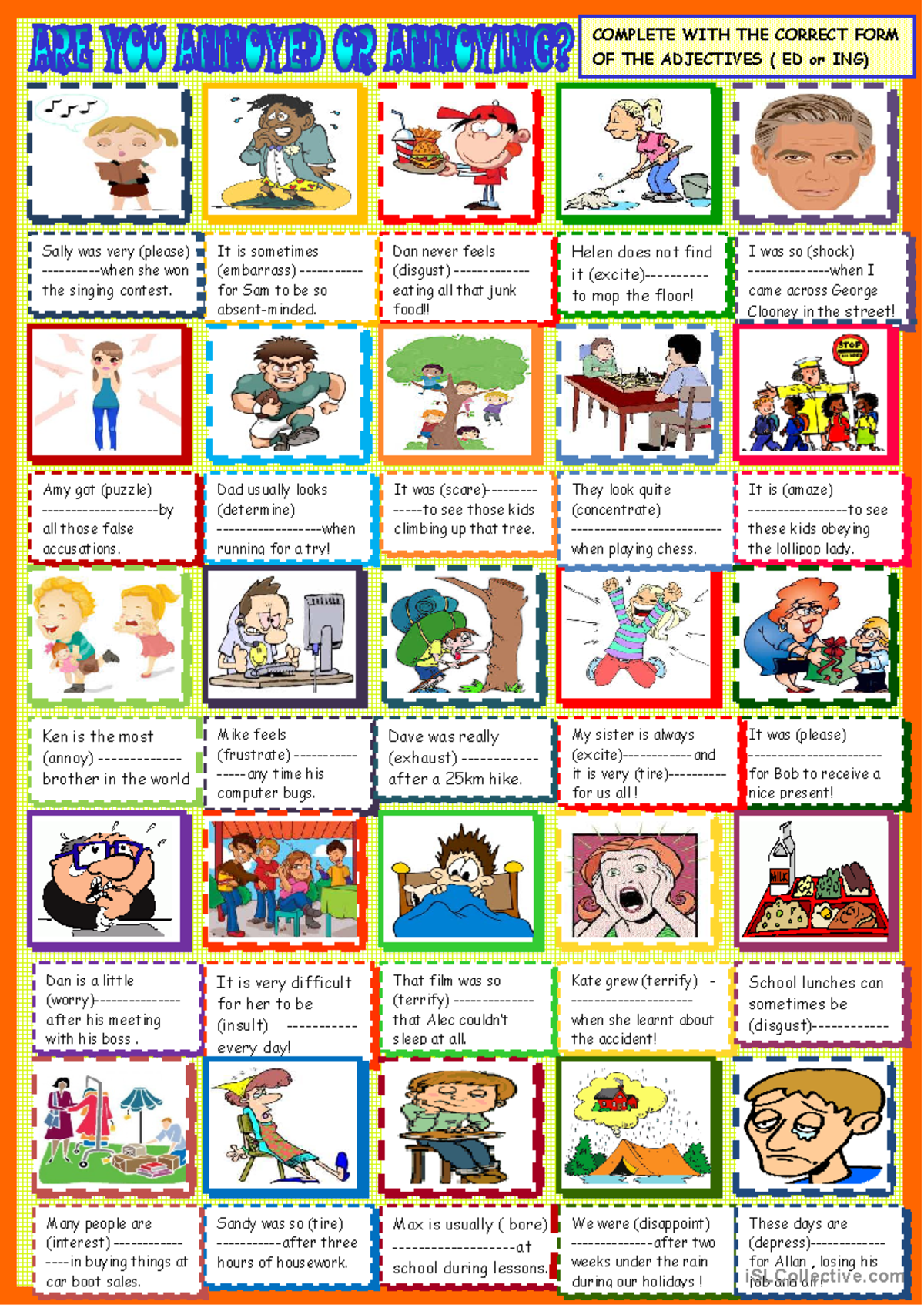 ED vs ING Participial Adjectives Quiz (ENG101) - Studocu