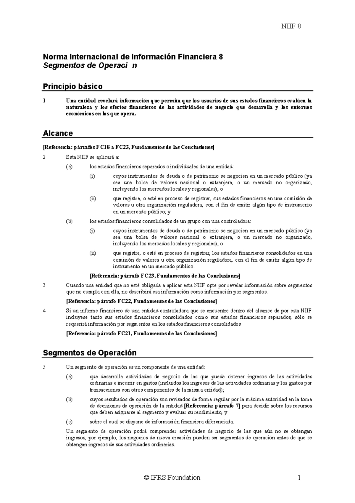 NIIF 8 BV2024 Irach - Resumen de Puntos Clave sobre Segmentos de ...