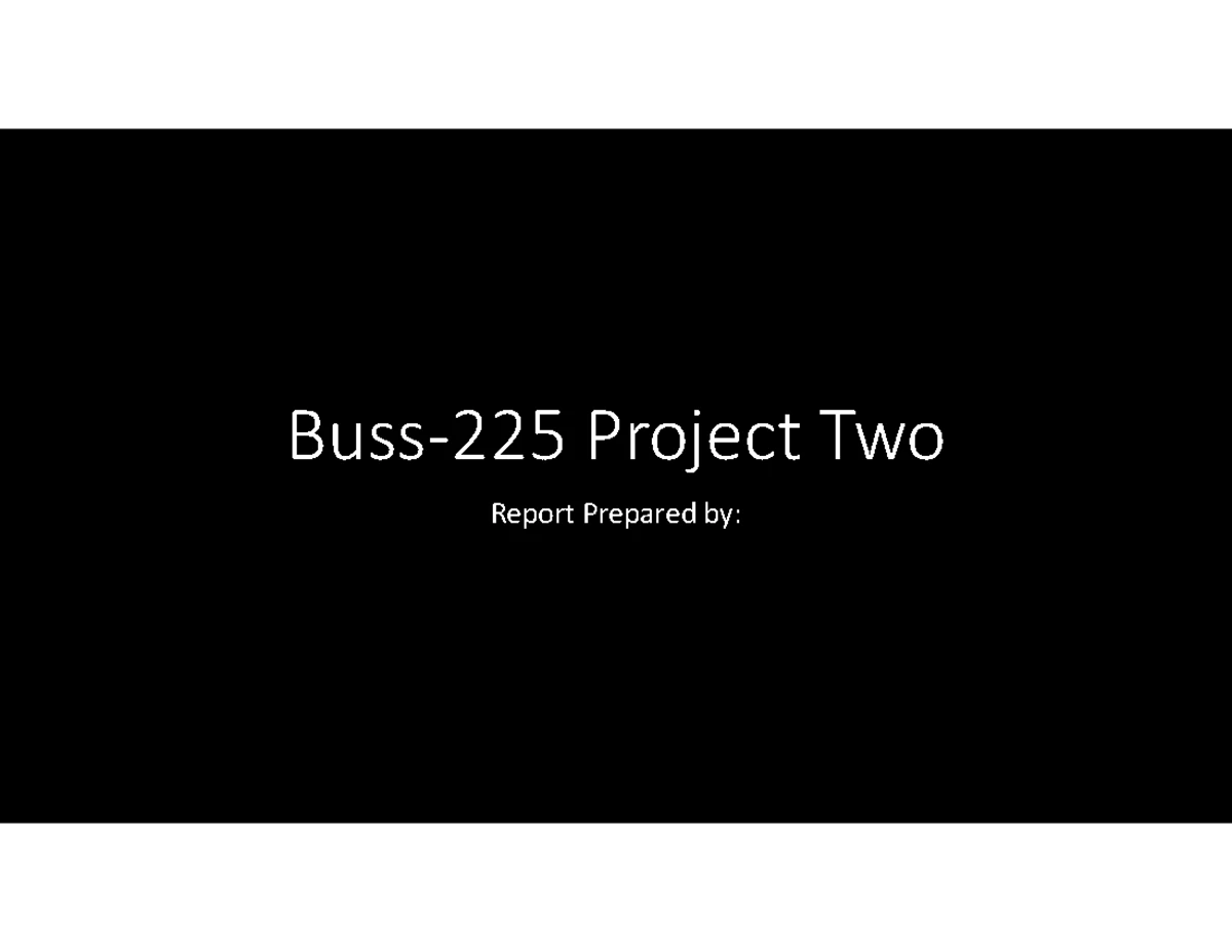 BUS225 Project Two Speaker Notes - Project Two – Speaker Notes Southern ...