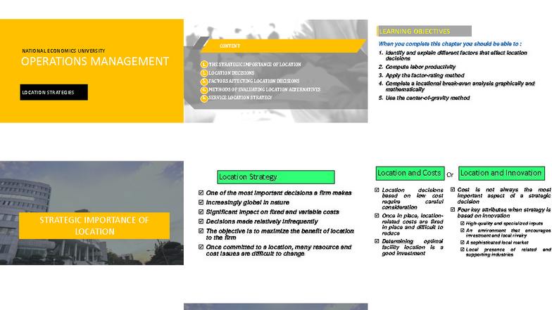 Power Point Presentation 5 - OPERATIONS MANAGEMENT LOCATION STRATEGIES ...