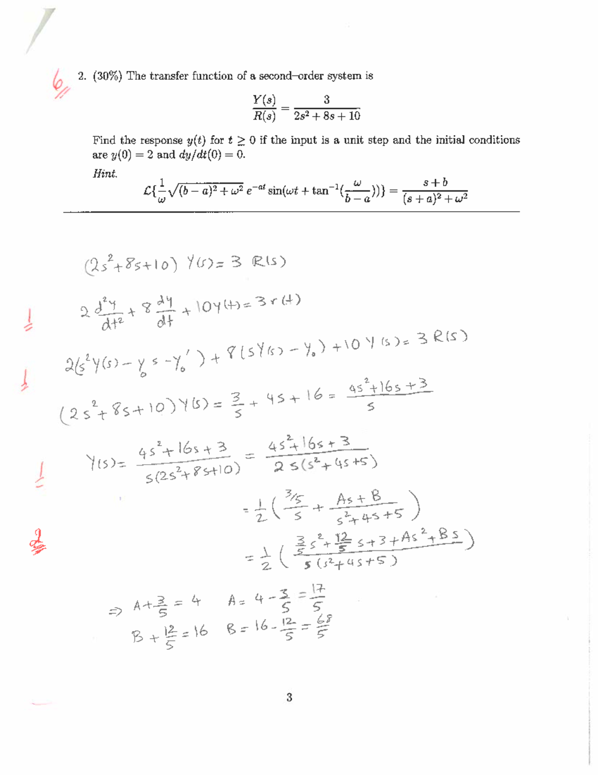 2. Transfer Function Analysis and Step Response for Sample Test 2 - Studocu