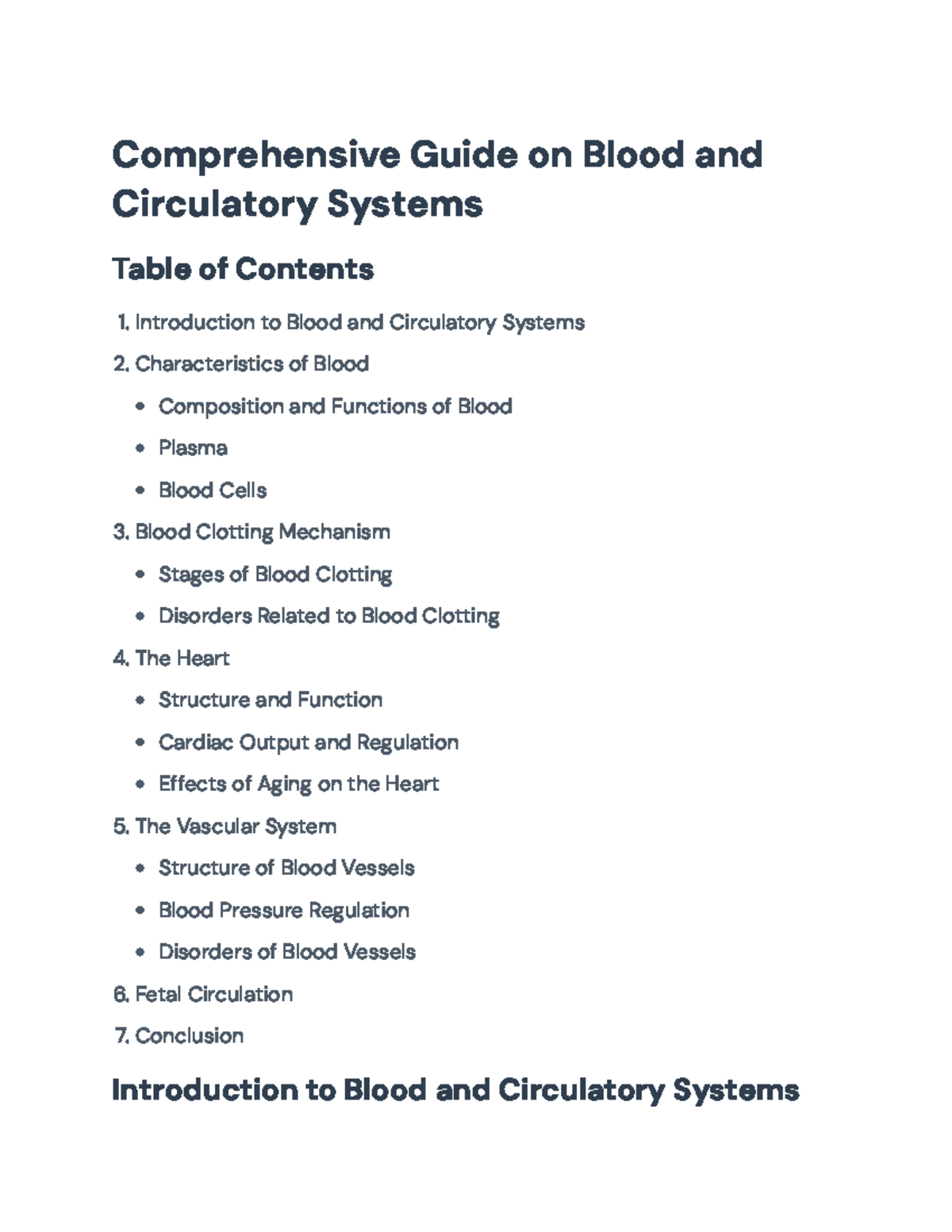 Comprehensive Guide to Blood & Circulatory Systems: Anatomy & Disorders ...