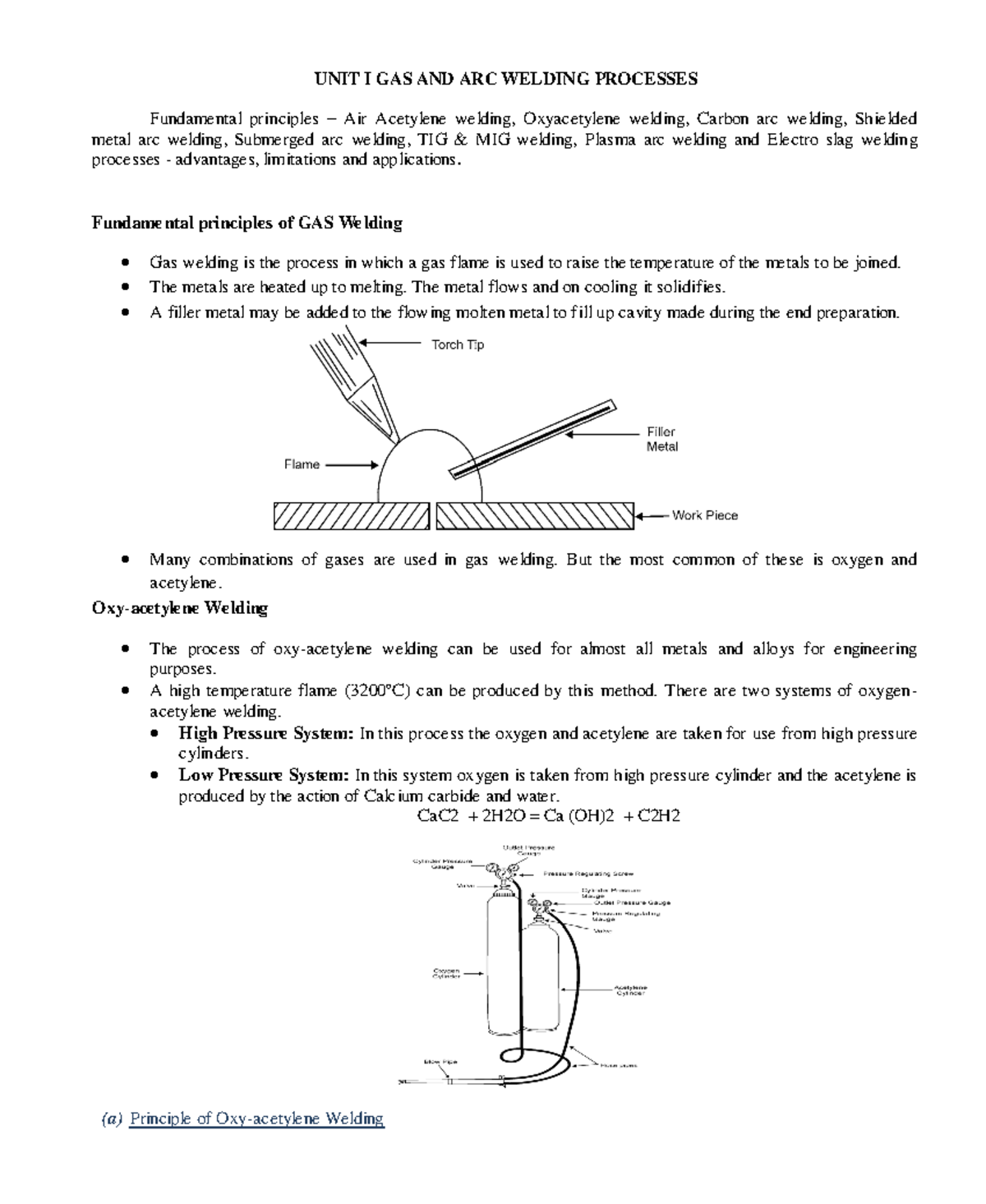 Gas Welding Techniques and Principles: A Comprehensive Overview - Studocu