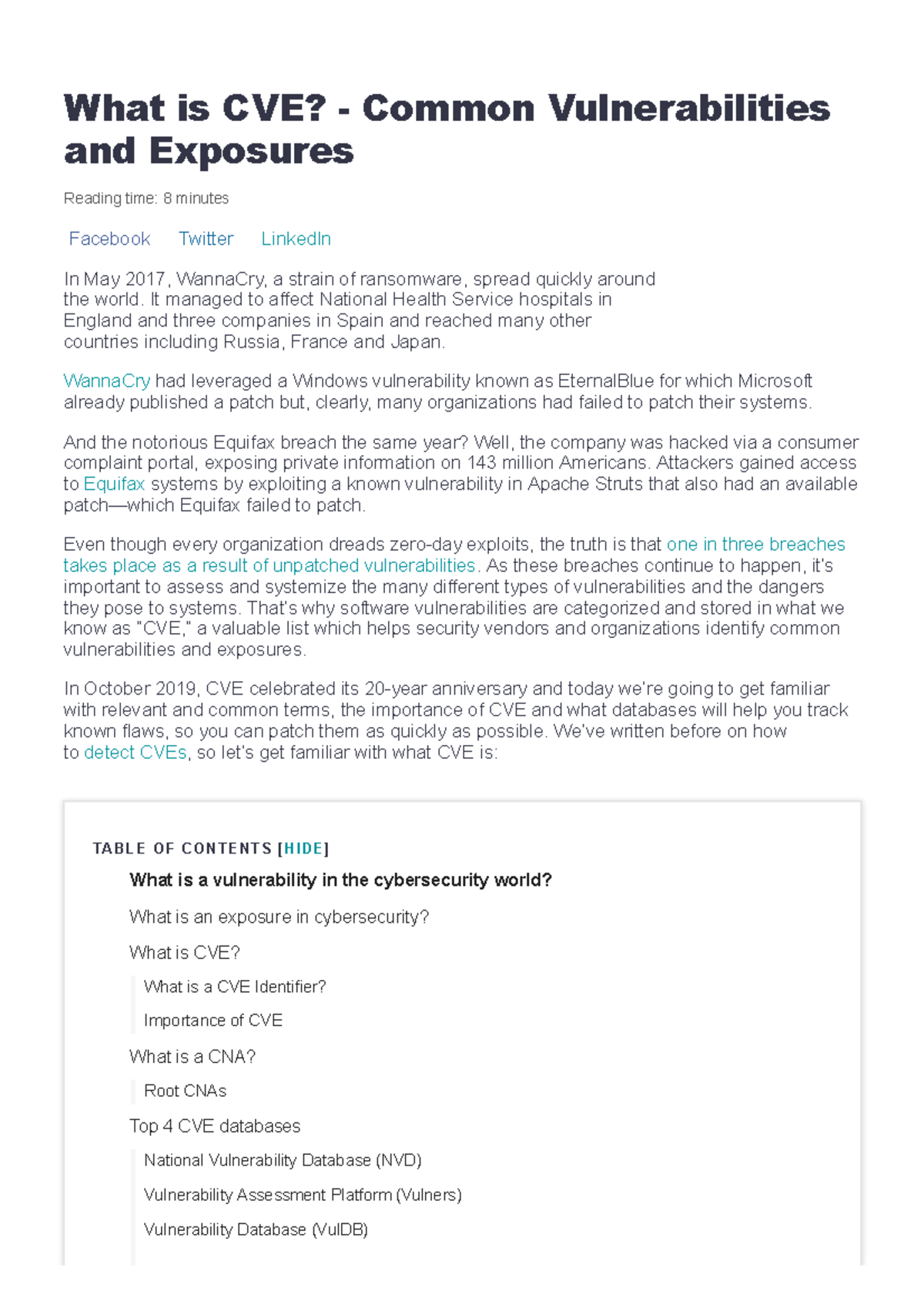 CVE Overview: Understanding Common Vulnerabilities & Exposures - Studocu