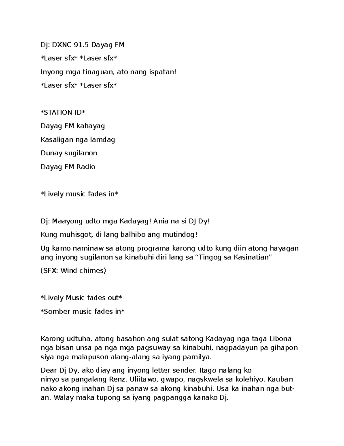 Teoryang Yo-He-Ho: Iskrip ng Maikling Dula-dulaan sa Wika - Studocu