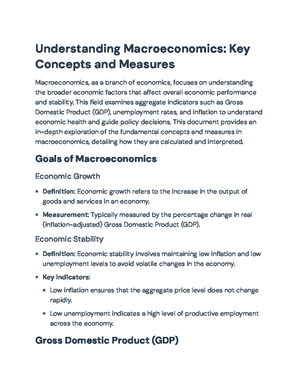 Macroeconomics Overview: Growth, Stability, and GDP Measurement - Understanding Macroeconomics ...