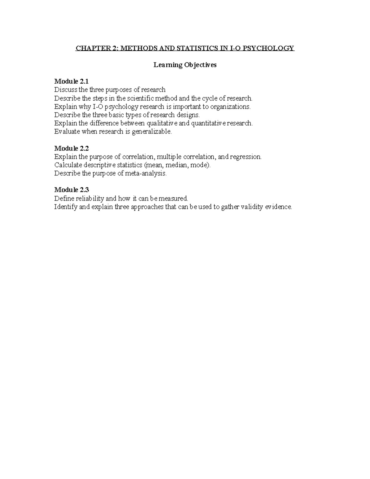 Student Study Guide ch02 Modified - CHAPTER 2: METHODS AND STATISTICS ...