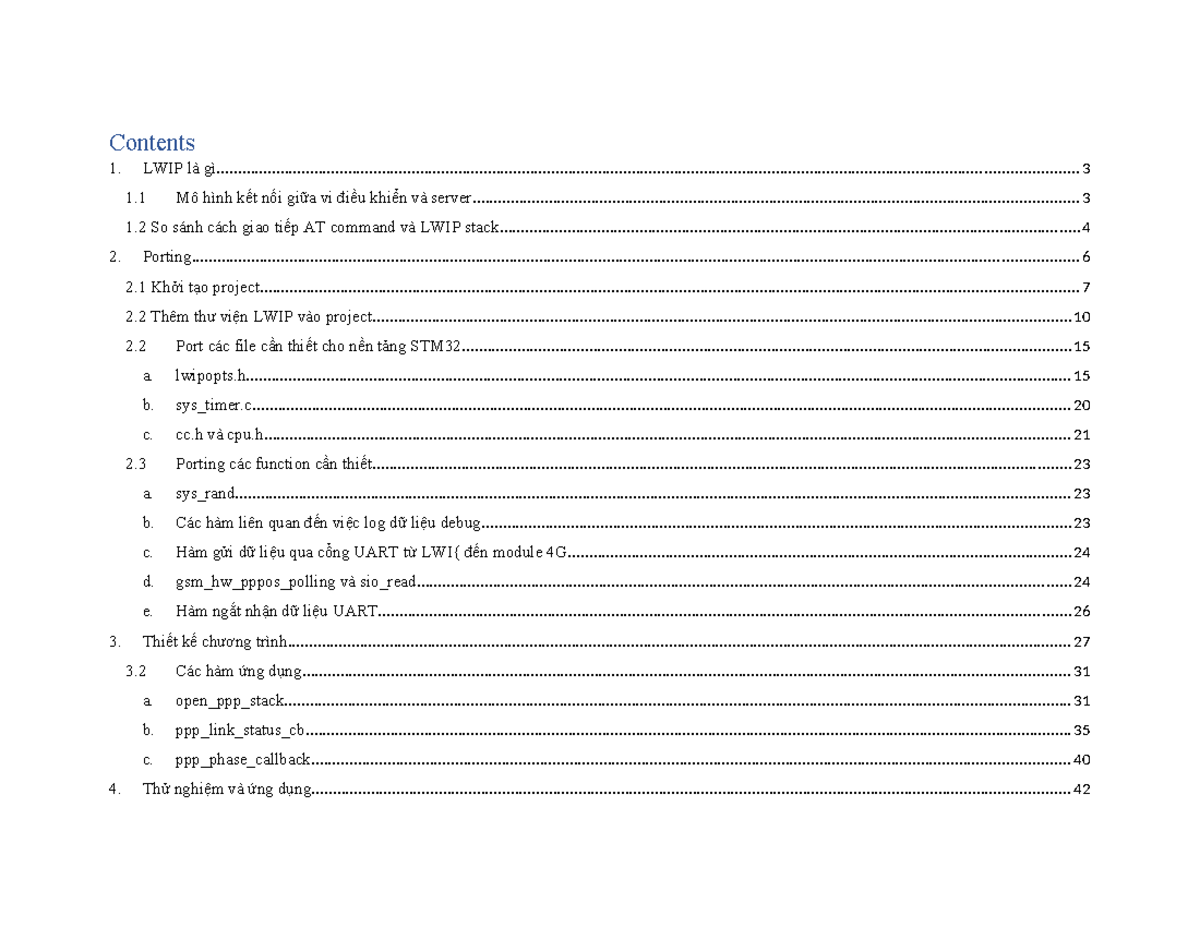 Porting LWIP for STM32 Microcontrollers: A Comprehensive Guide - Studocu