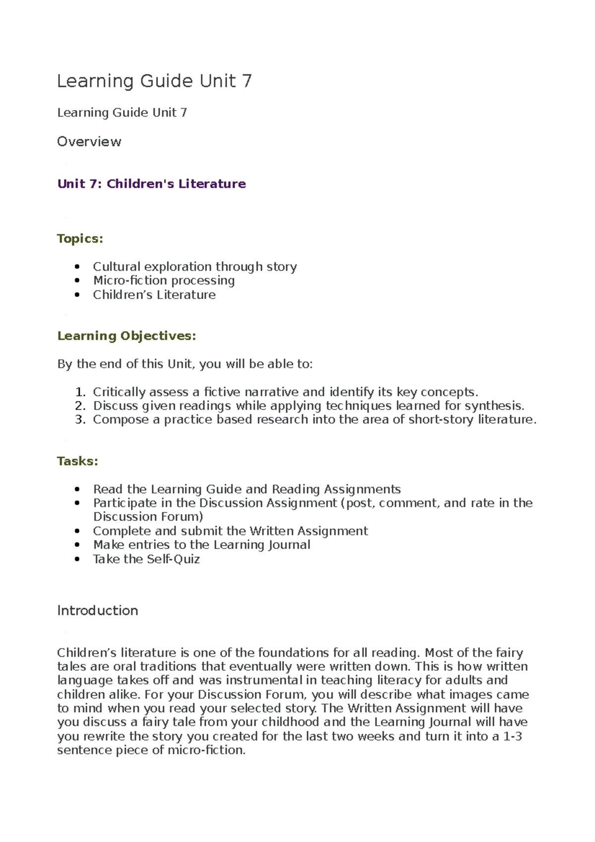 ENGL 1405 Unit 2 Assignment: Overview of Renaissance Literature - Studocu