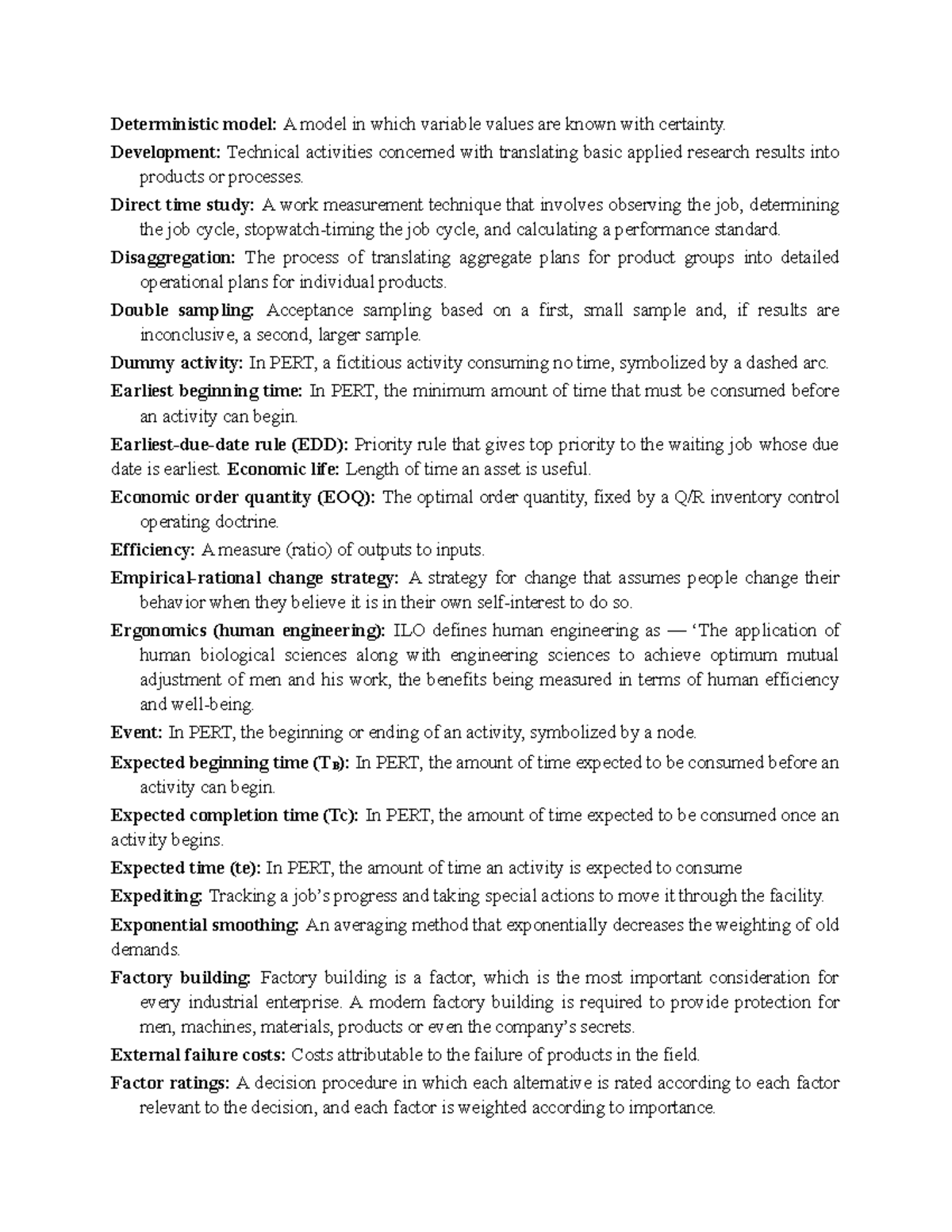 Deterministic model - Development: Technical activities concerned with translating basic applied ...