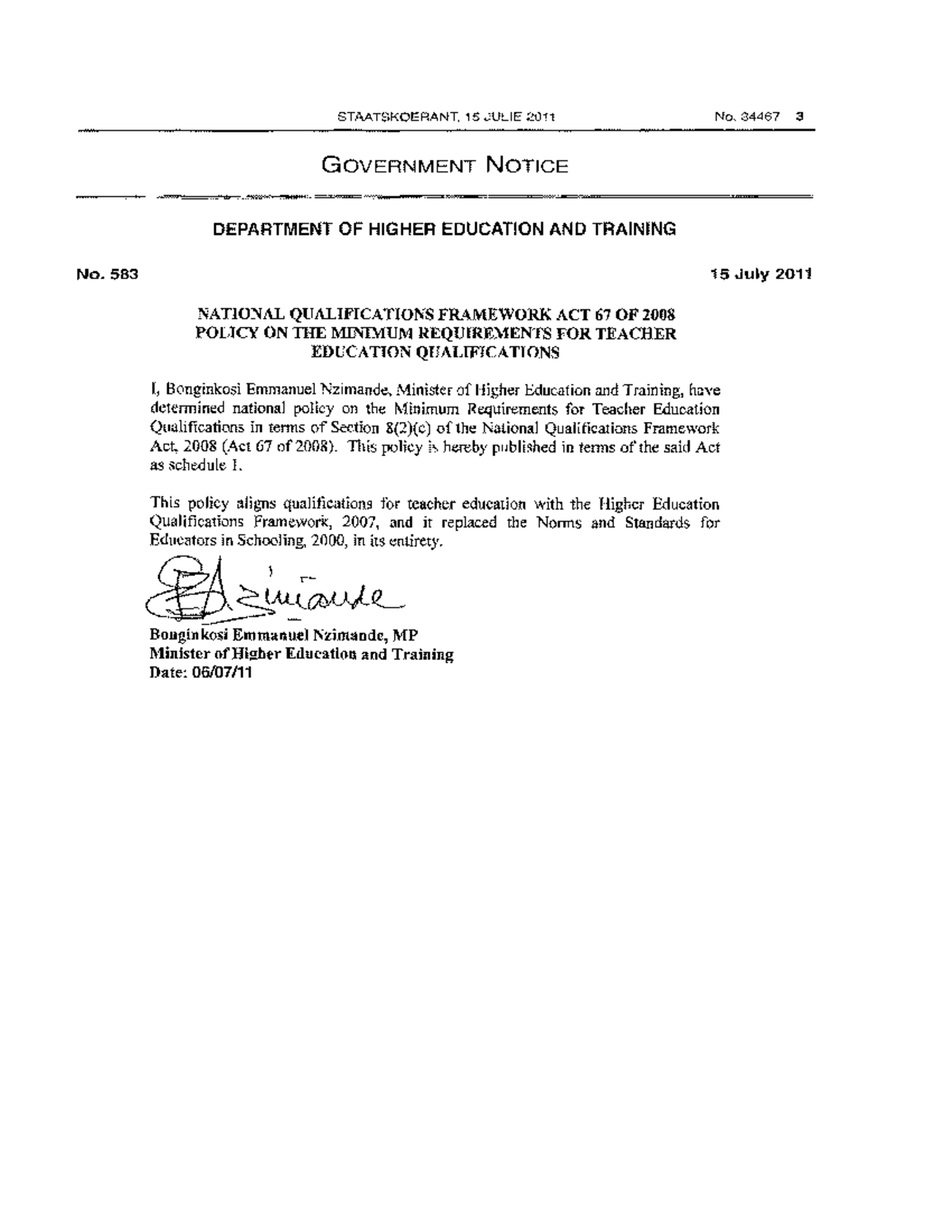 Minimum Requirements for Teacher Education Qualifications (MRTEQ) - Studocu