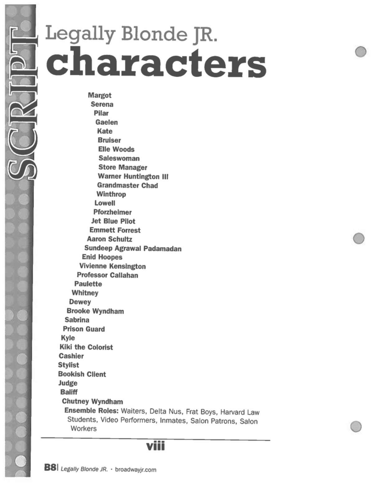 Legally Blonde Jr. Script: Full Performance Text - Studocu