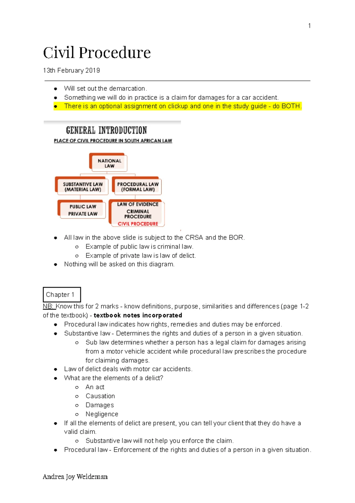 Civil Procedure Summary: Practical Guide for South Africa (CIV 101) - Studocu