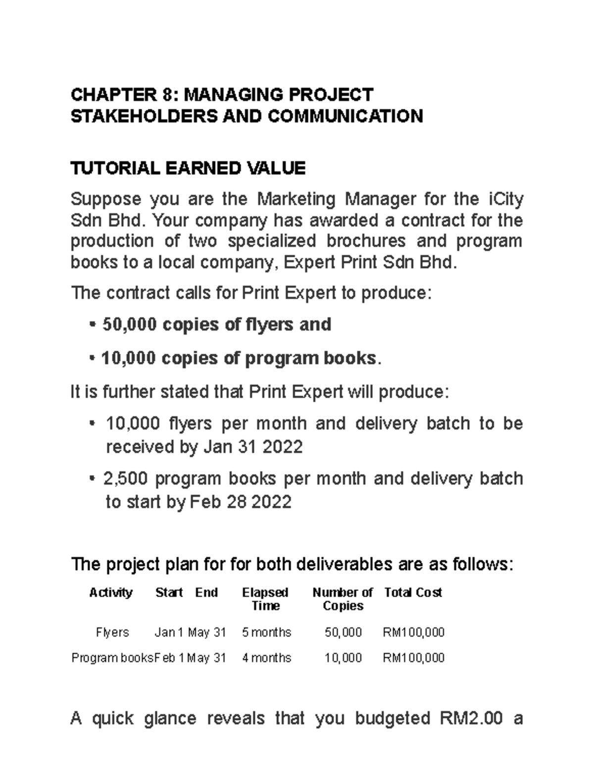 CHAPTER 8: MANAGING PROJECT STAKEHOLDERS & COMMUNICATION TUTORIAL - Studocu