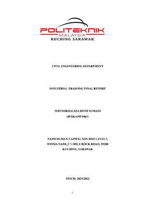 FYP (Proposal) - CIVIL ENGINEERING DEPARTMENT DCC5191 CIVIL ENGINEERING ...