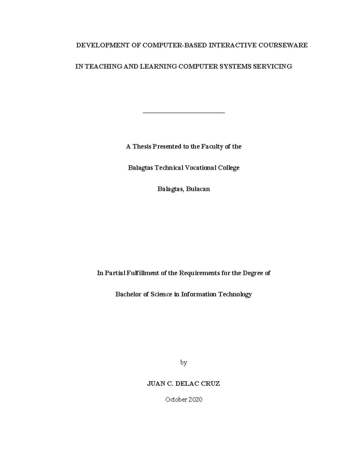 "Thesis: Development of Computer-Based Interactive Courseware for CSS ...