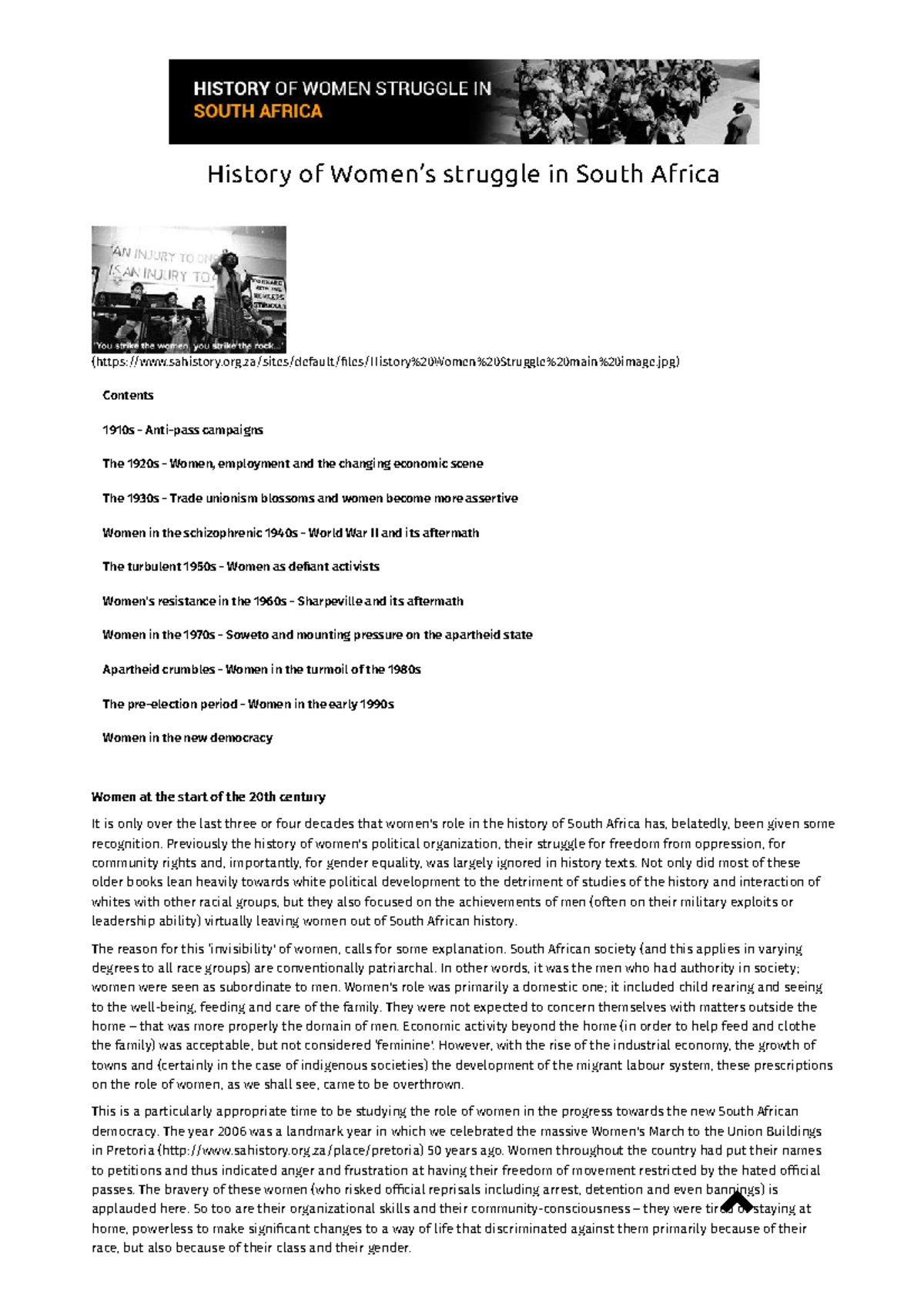 History of Women’s Struggle in South Africa: A Comprehensive Overview ...