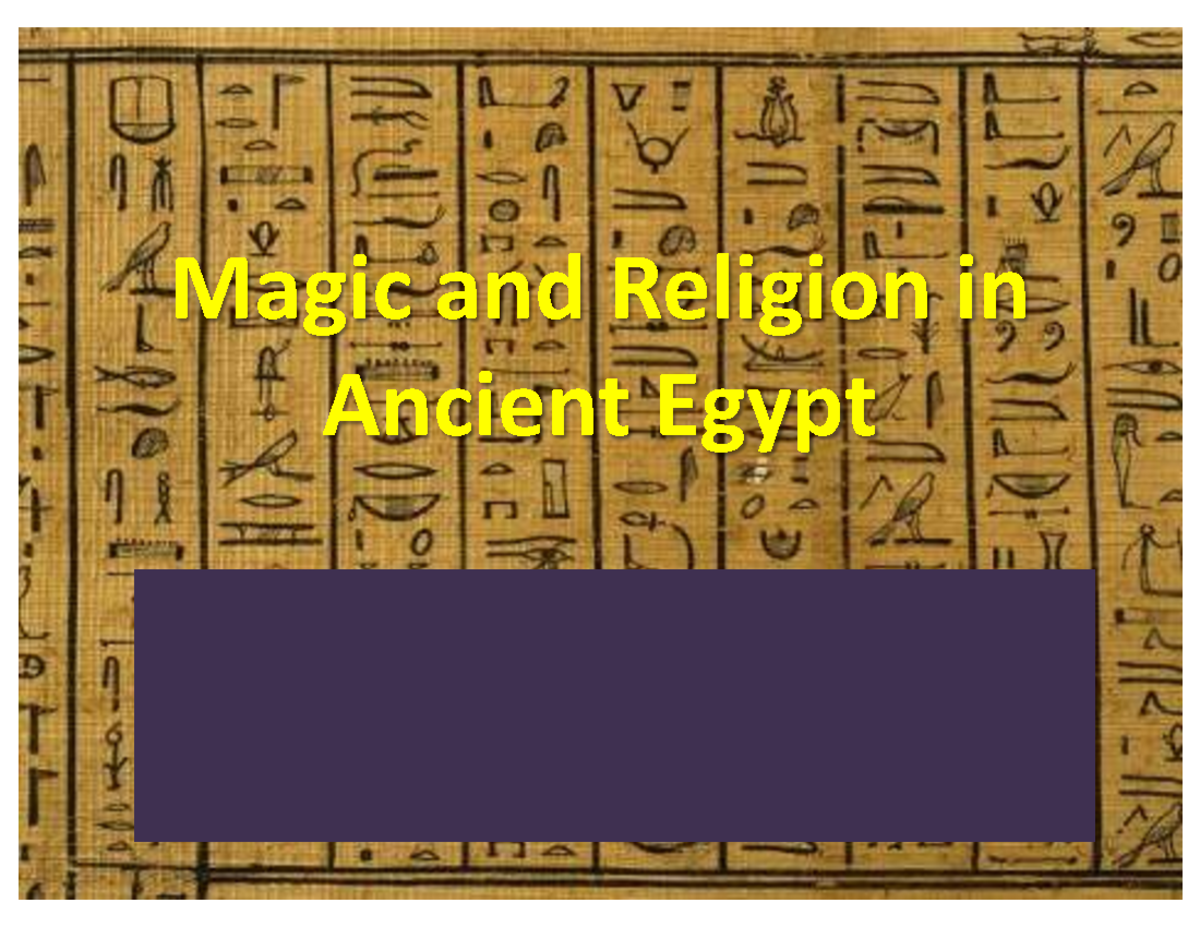 Ancient Egyptian History: Kings, Religion, and Society (HIST 101) - Studocu