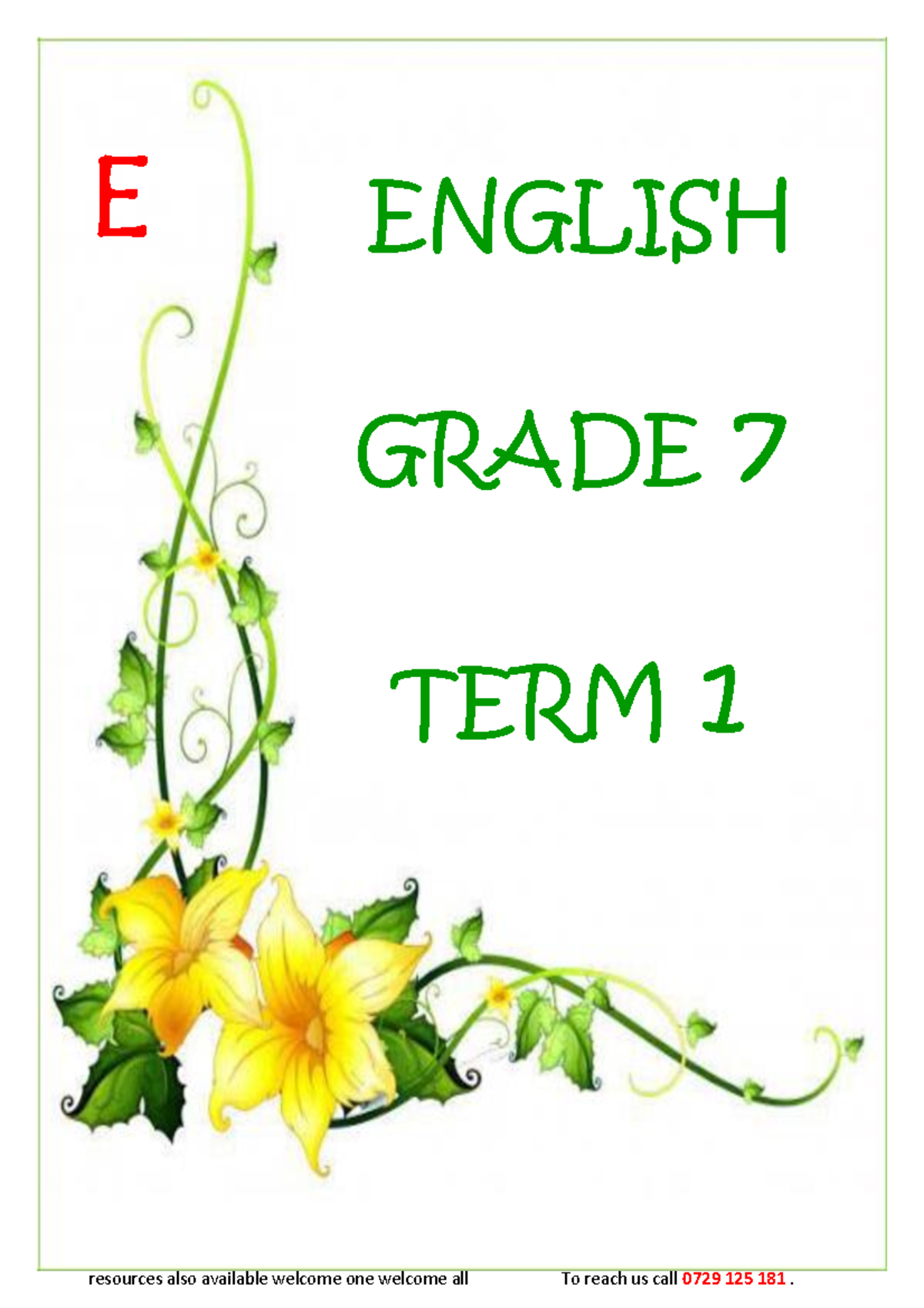 G7 English CBC Notes: Language, Writing, and Comprehension Guide - Studocu