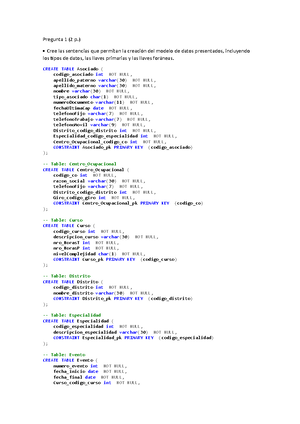 Diseño de base de datos - SI400 - UPC - Studocu
