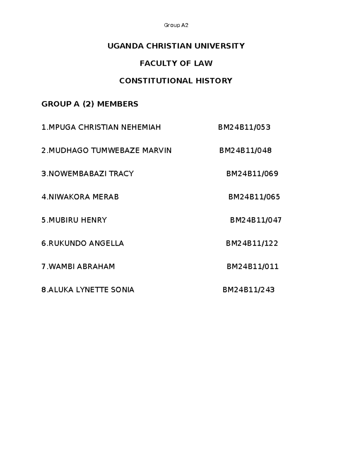 Bataka Crisis: Historical Analysis and Impacts - Group A2 - Studocu