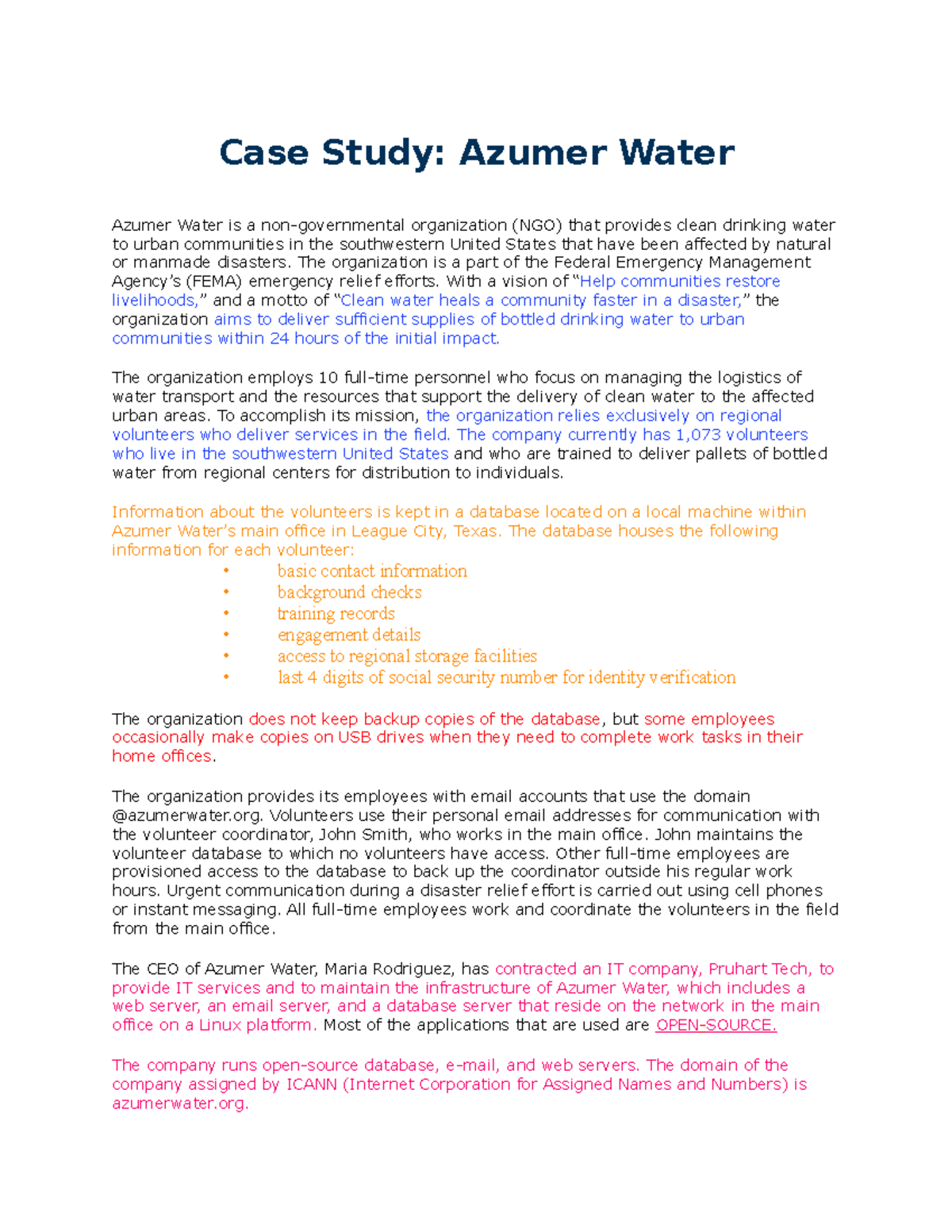 Azumer cyber - Case Study: Azumer Water Azumer Water is a non ...