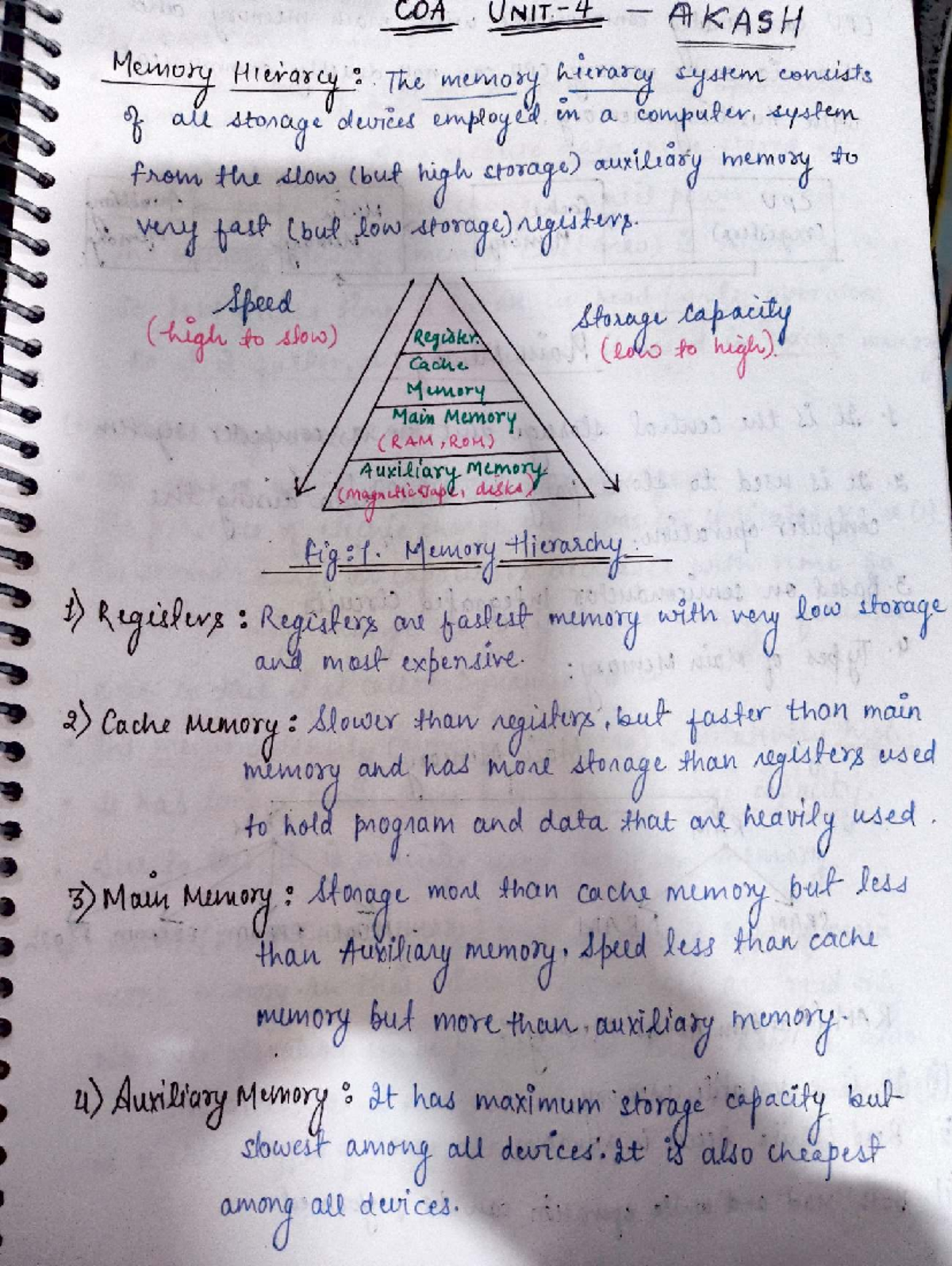 U-4 COA Notes AKTU: Memory Hierarchy and Numerical Problems - Studocu