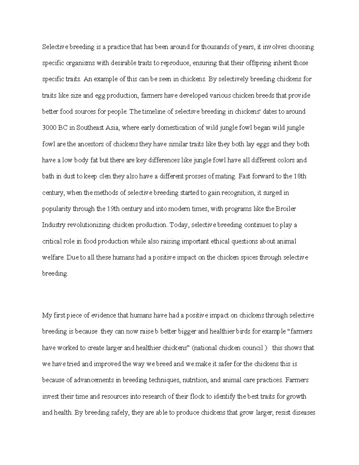 Chicken CER: The Positive Impact of Selective Breeding on Chickens ...