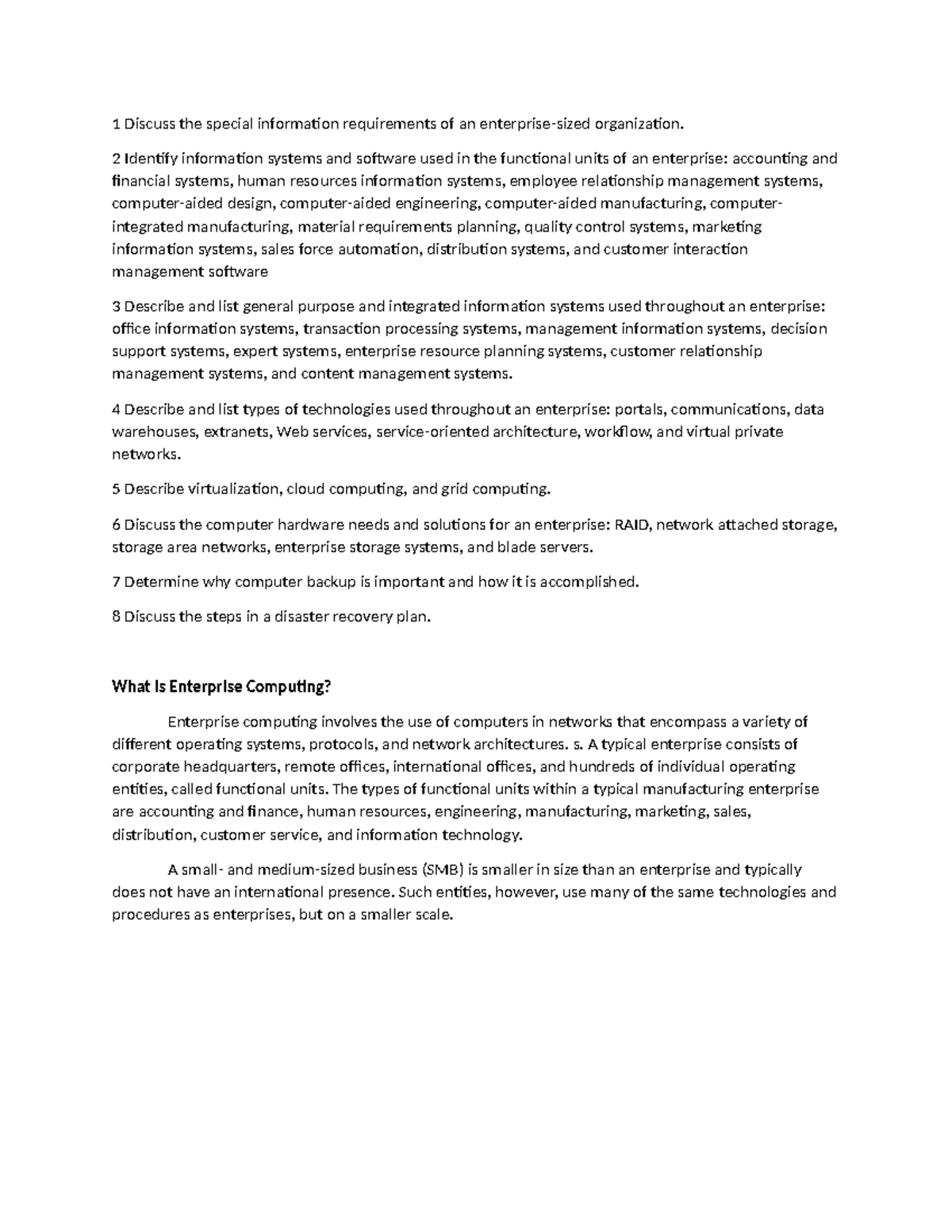 Enterprise Computing - Notes on Information Systems and Management ...