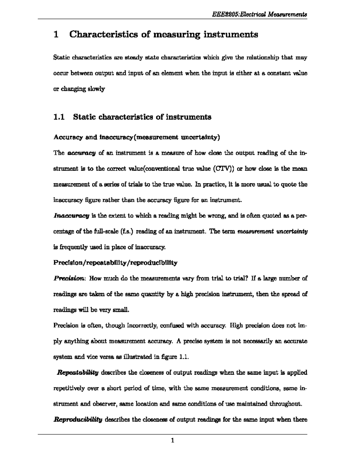 EEE2205 Error Analysis: Understanding Measurement Uncertainties - Studocu