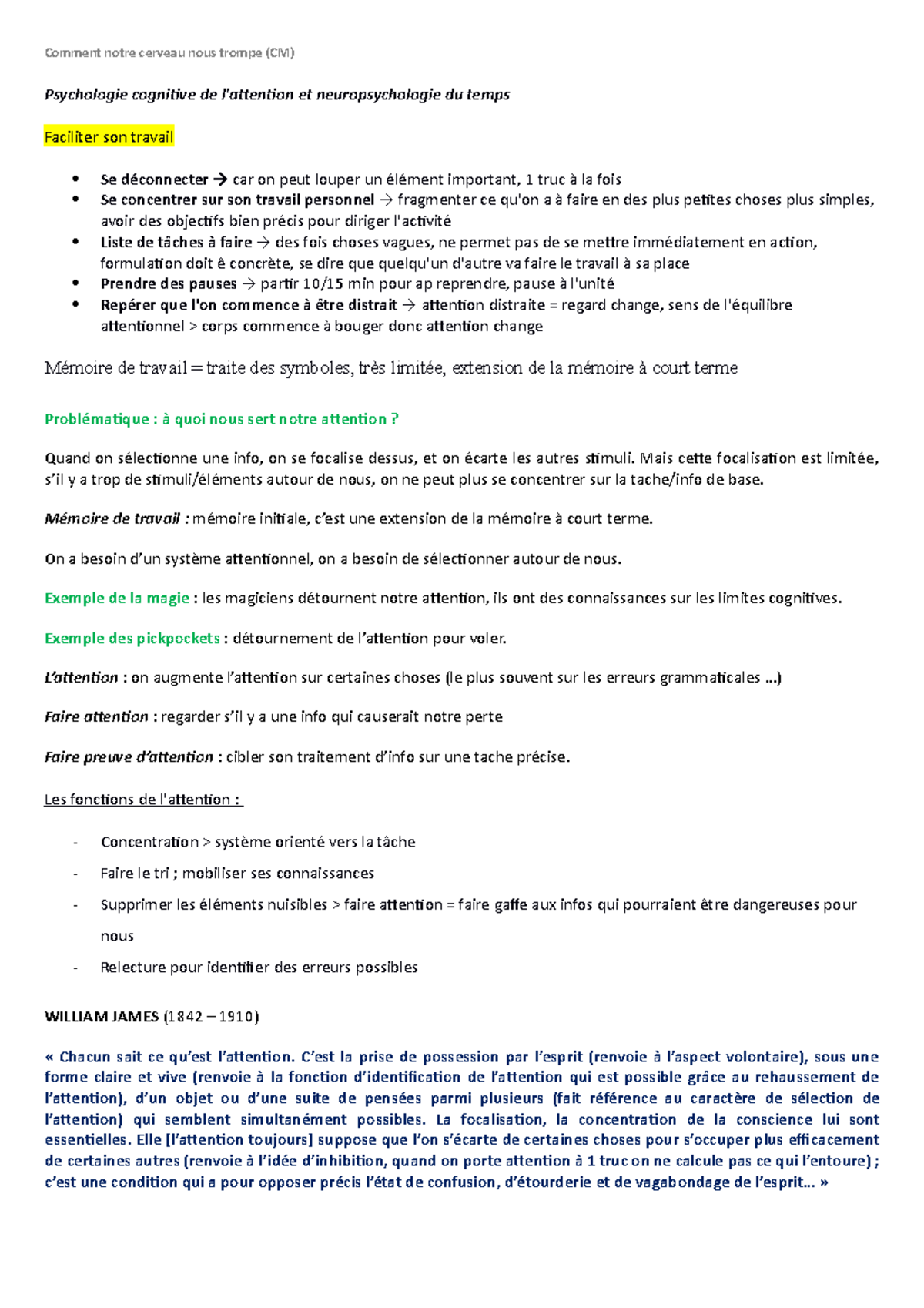 Chapitre 1 - L'attention : Psychologie Cognitive et Neuropsychologie ...