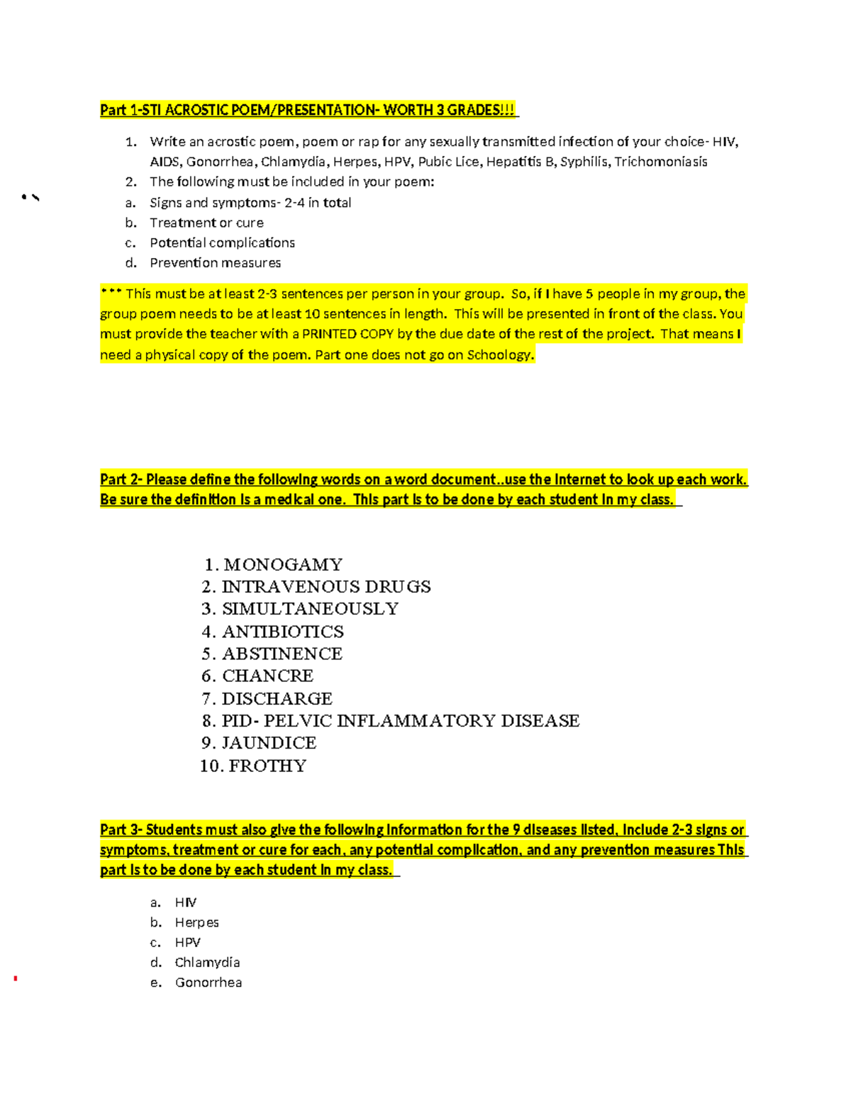 STI POEM Project-FALL 2024 - Part 1-STI ACROSTIC POEM/PRESENTATION ...