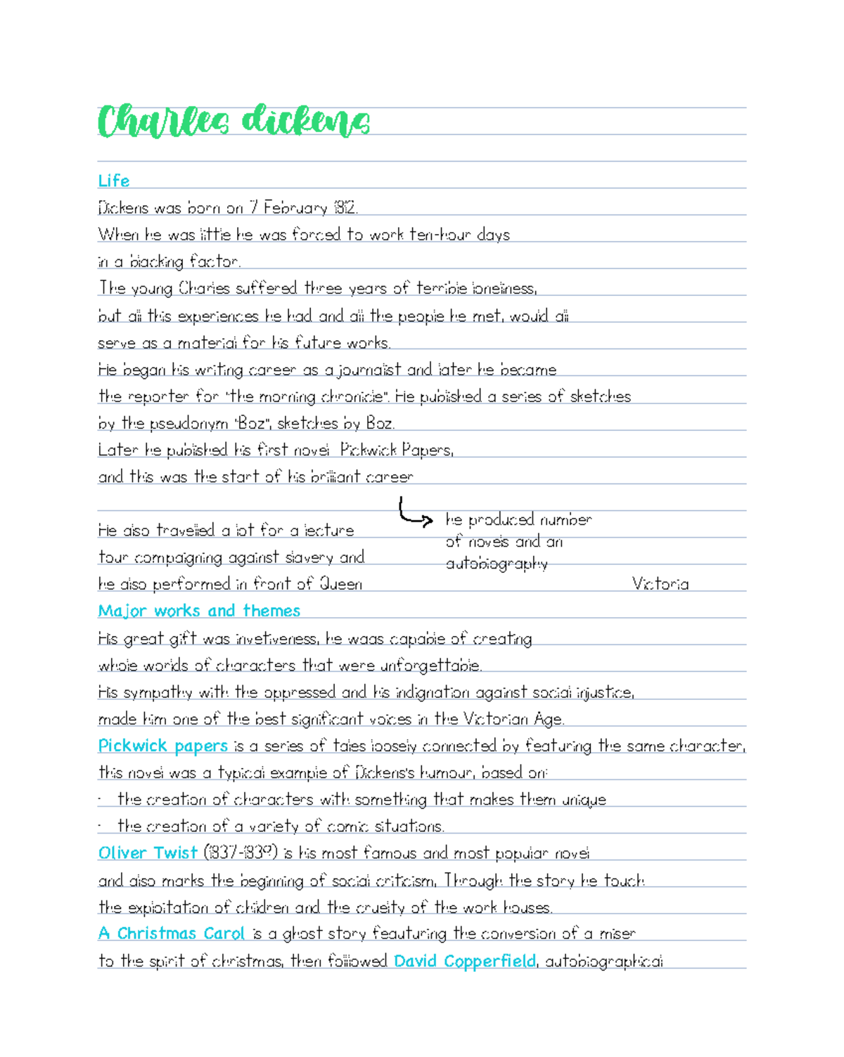 Charles Dickens: Life and Works in the Victorian Age - Studocu