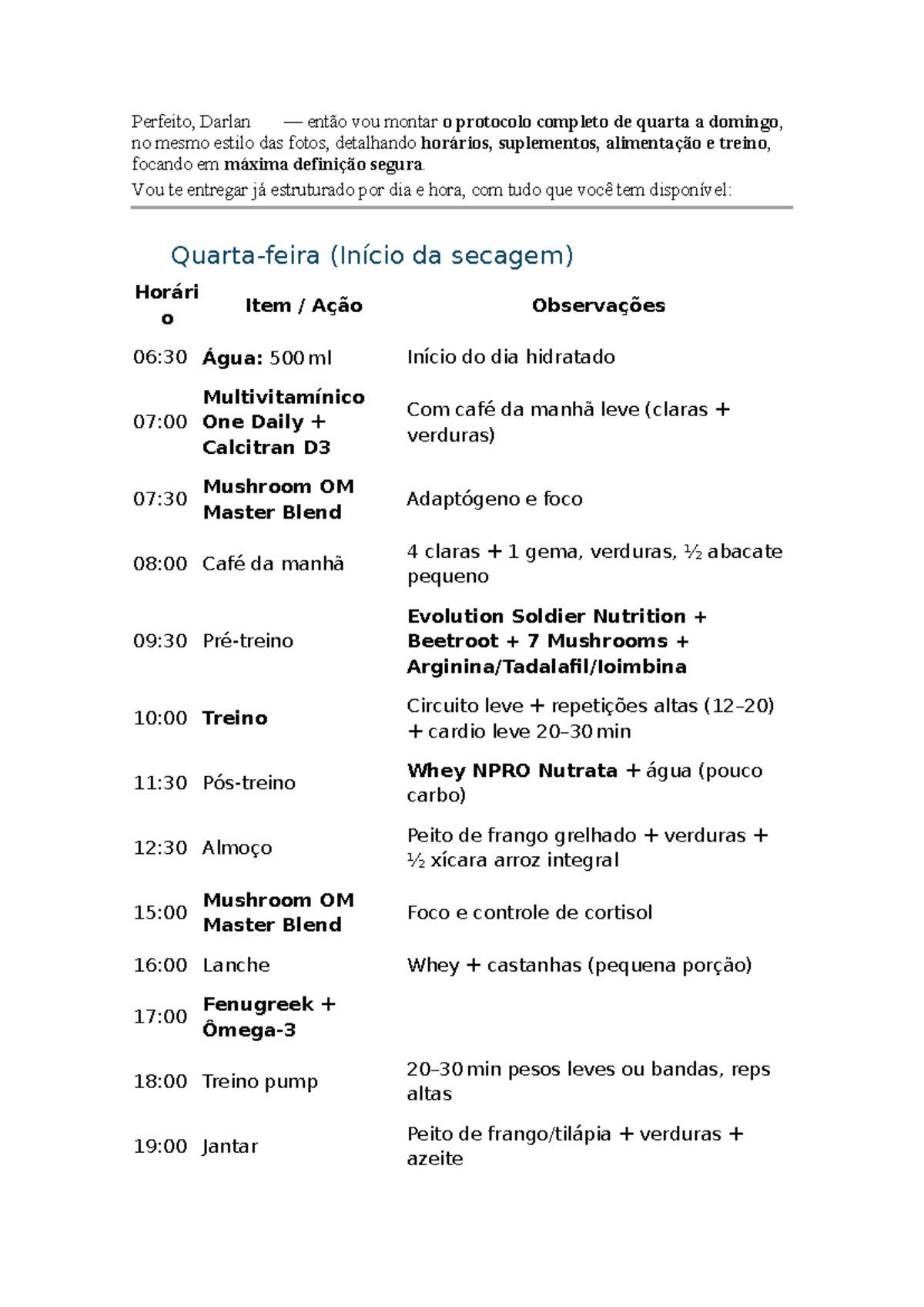 Protocolo de Secagem Completo para Evento - Inosuke 5 - Studocu