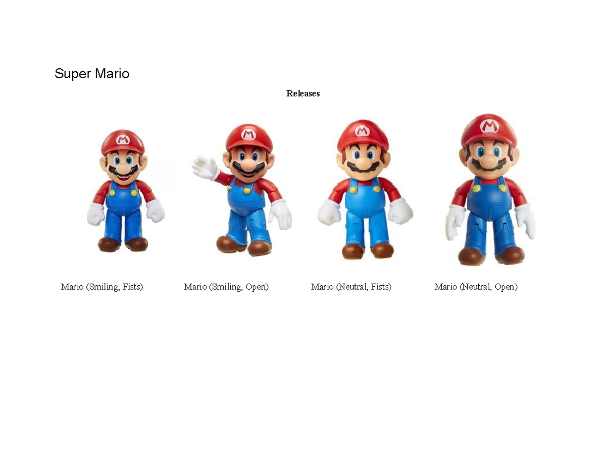 Super Mario Character Releases Checklist 4 - Detailed Overview - Studocu