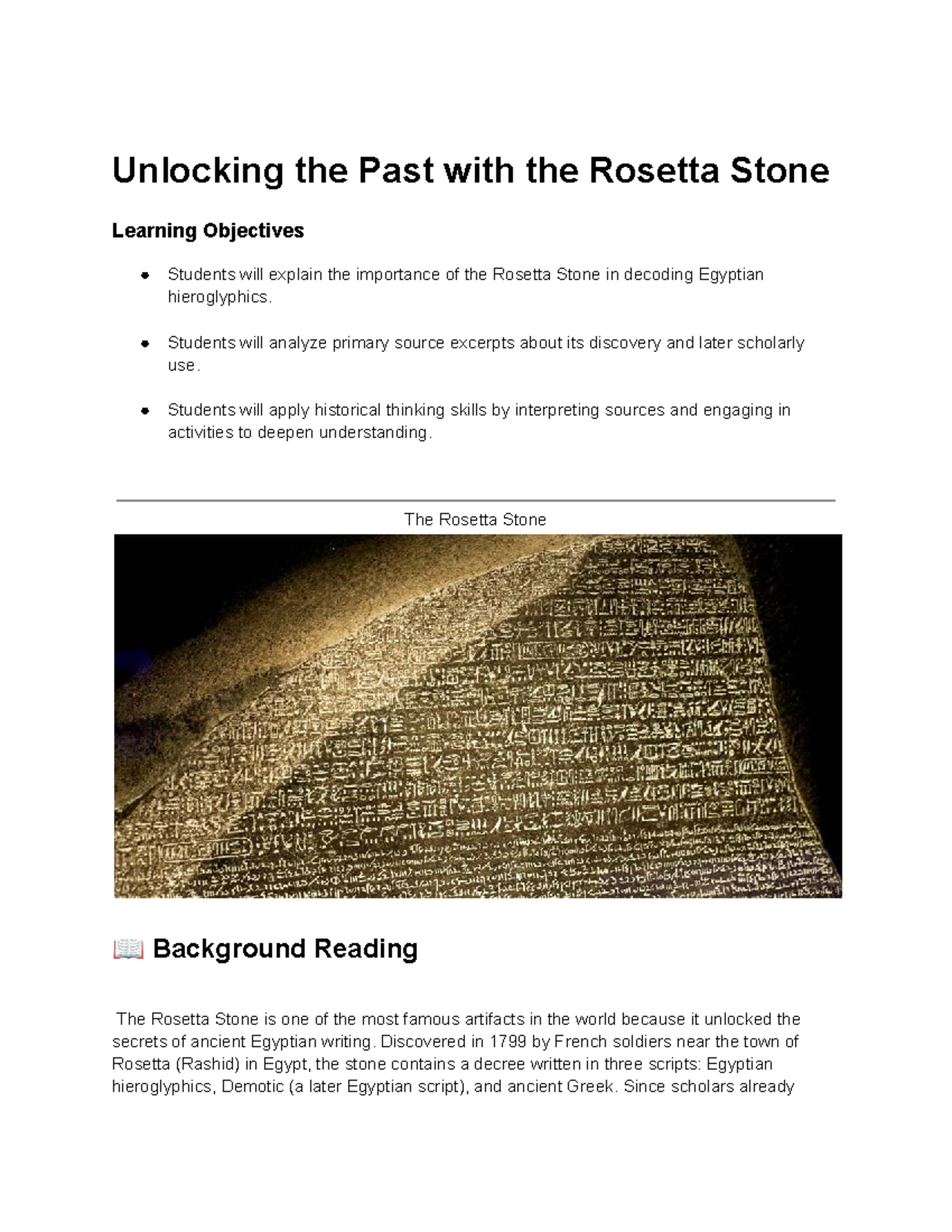 Unlocking the Past: The Rosetta Stone's Impact on Egyptian History ...