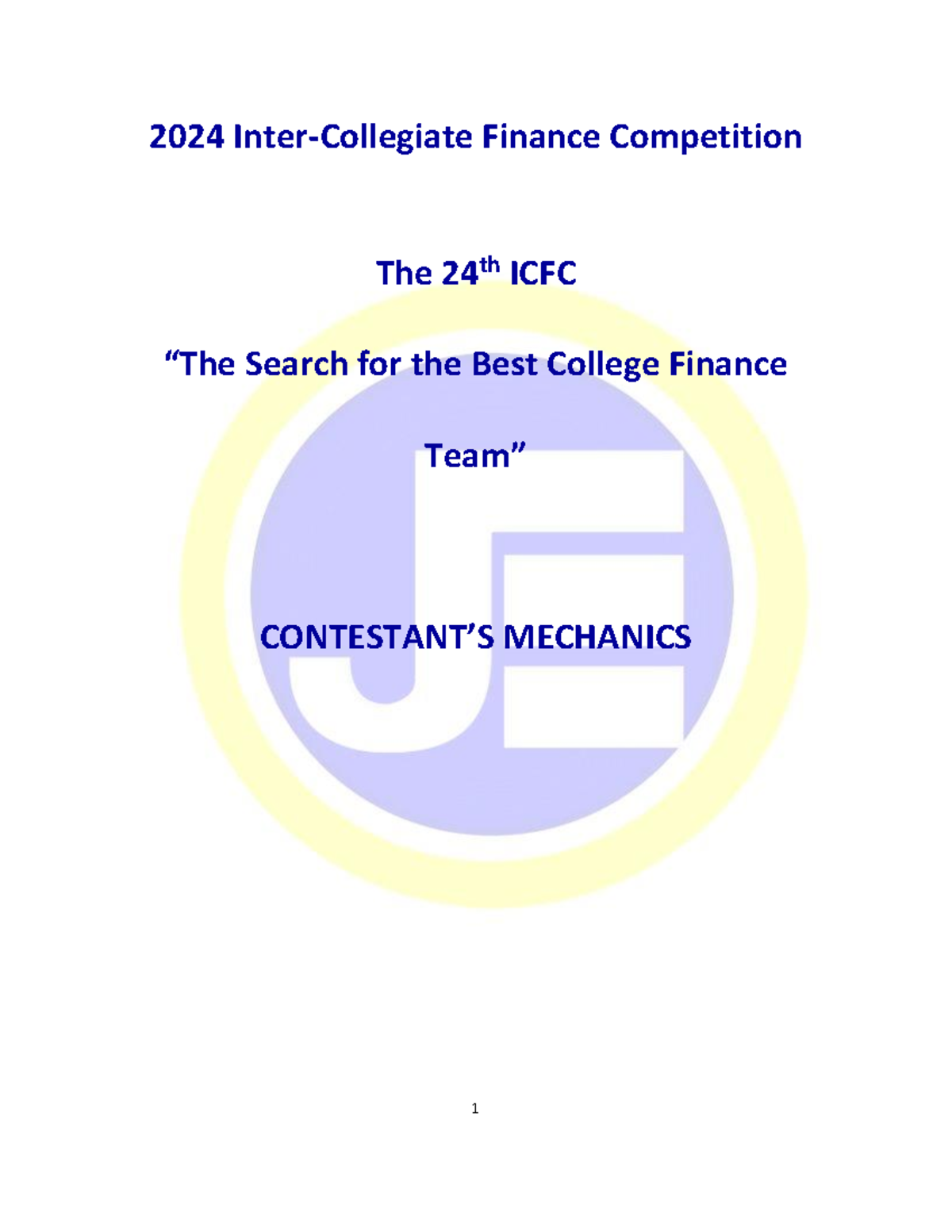 24th ICFC Contestants Mechanics and Competition Guidelines - Studocu