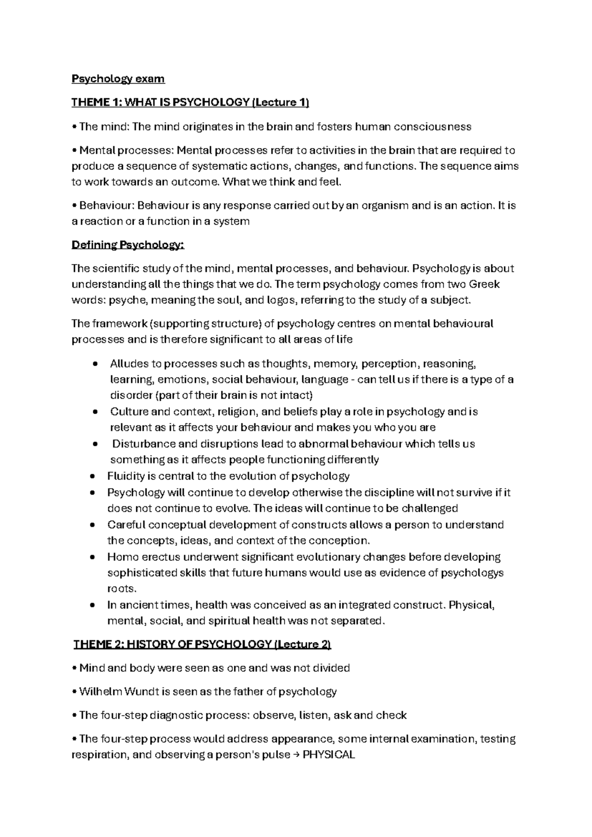 Psychology 101: Lecture Notes on Mind, Behavior, and Research Methods ...