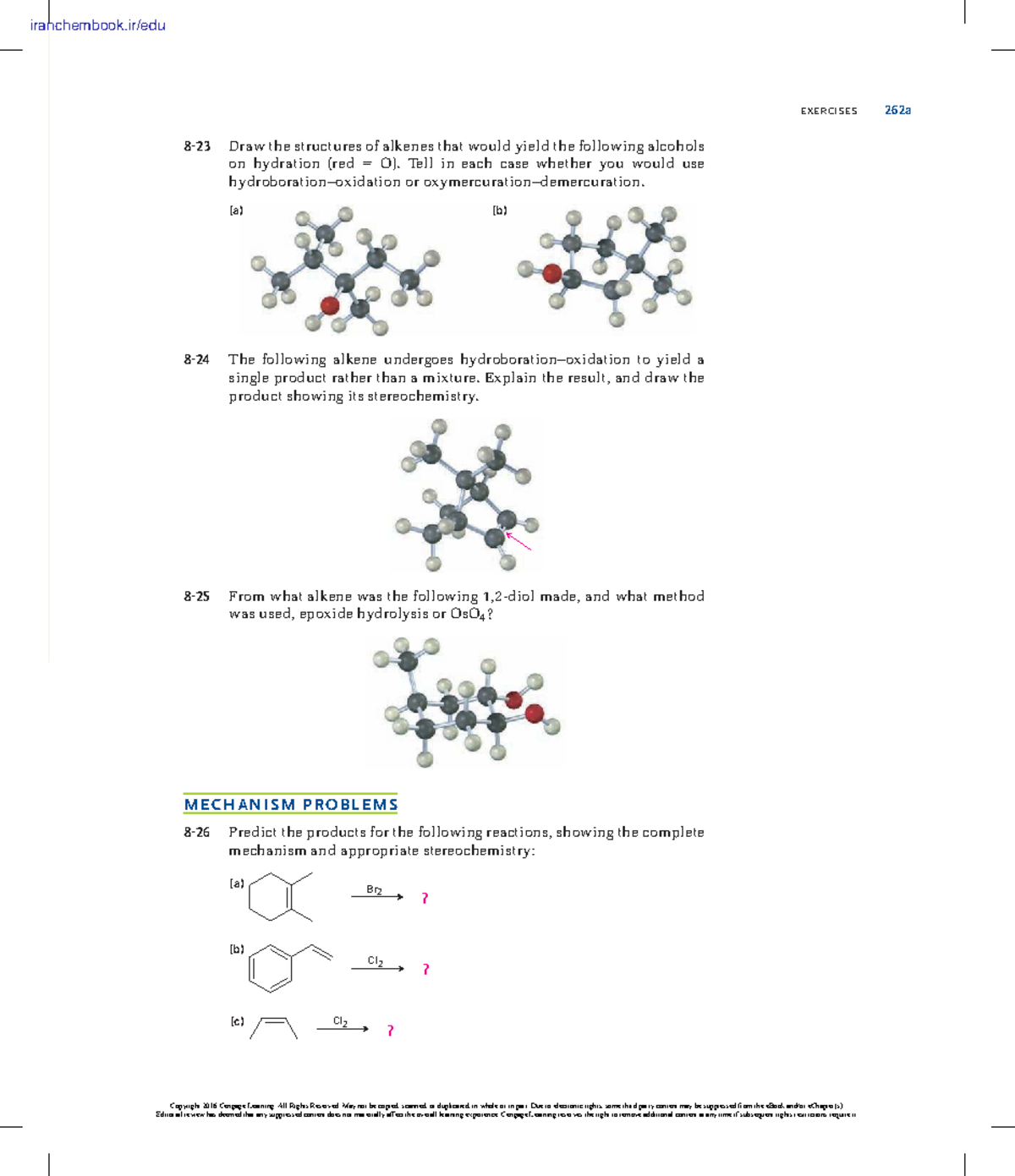 Chapter 8: Alkenes - Reaction Mechanisms & Synthesis Problems - Studocu