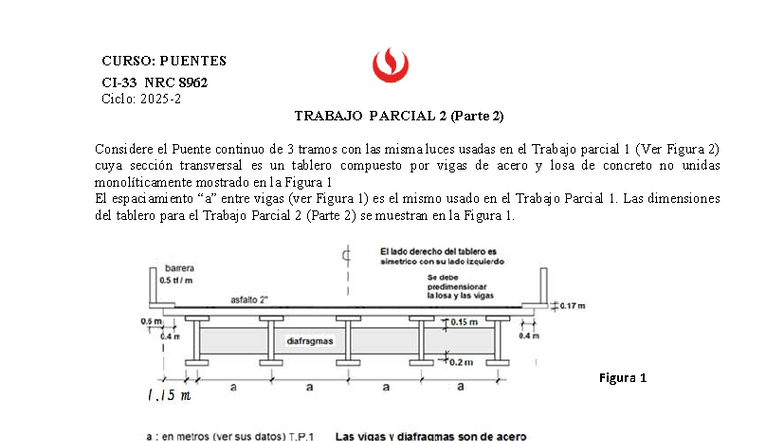 Trabajo Parcial 2 (Parte 2) - Diseño de Puente Continuo NRC 8962 - Studocu