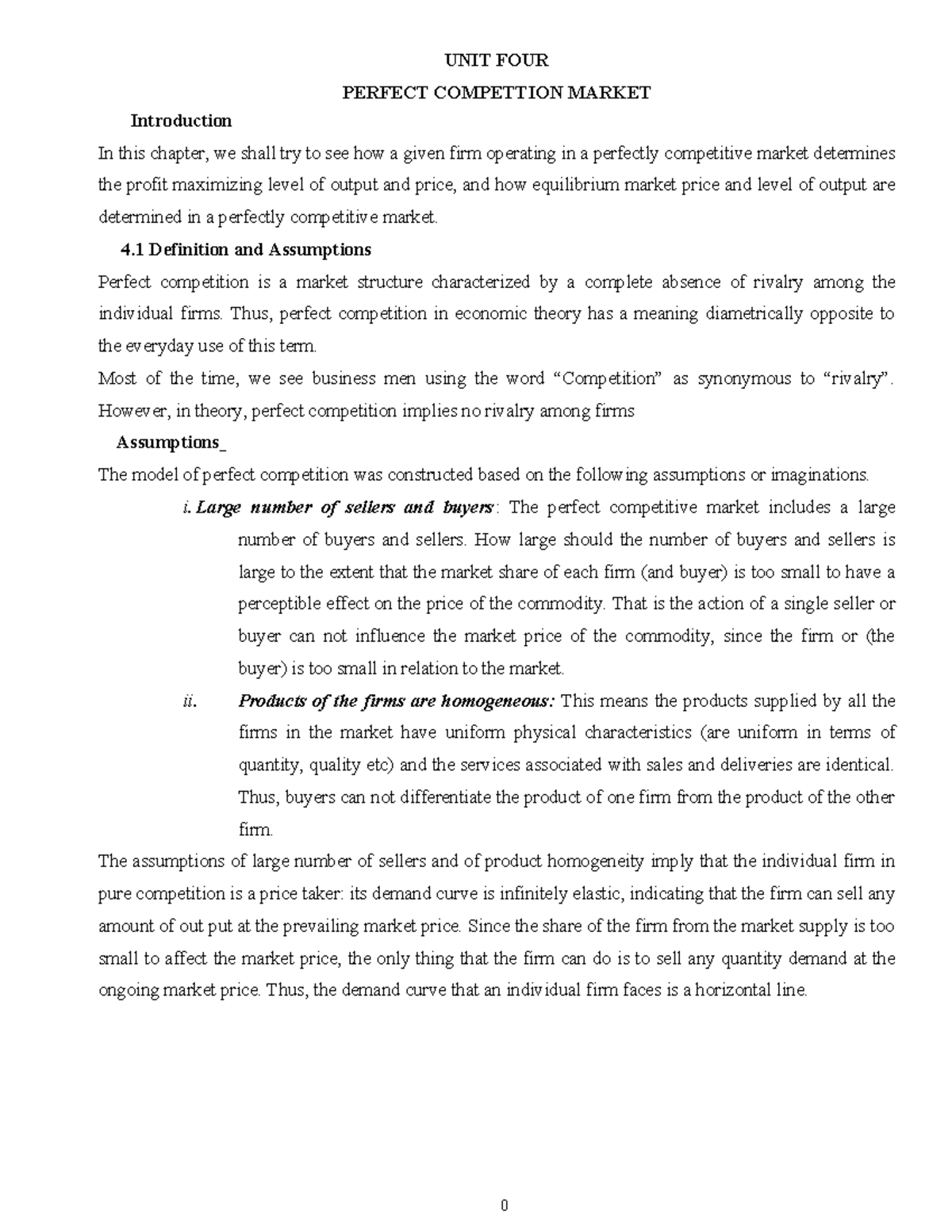 Perfect Competition - Chapter 4: Understanding Market Dynamics - Studocu