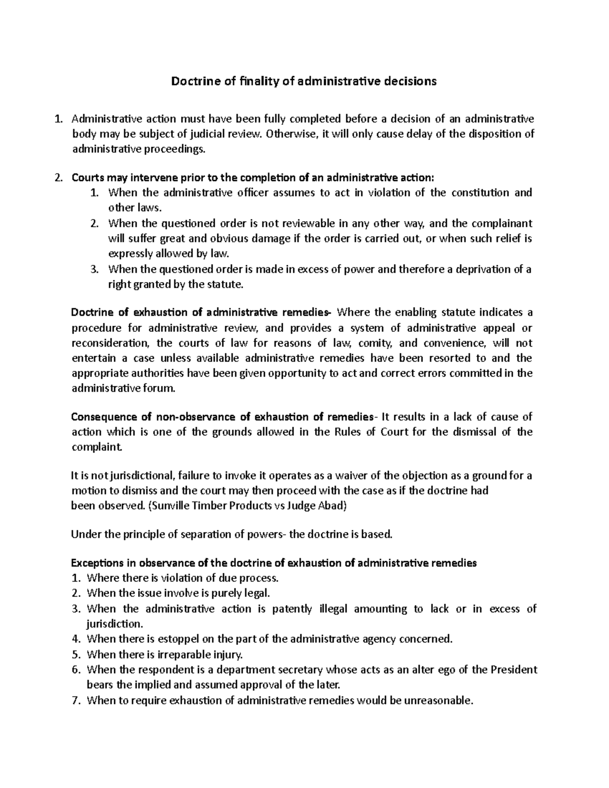 Finality of Administrative Decisions: Legal Doctrines and Reviews - Studocu