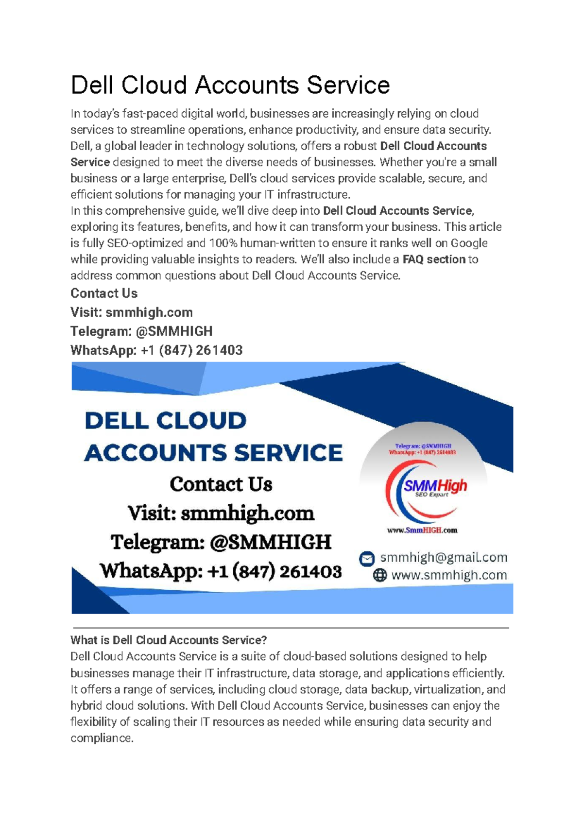 Dell Cloud Accounts Service: Features, Benefits, and FAQs Explained ...