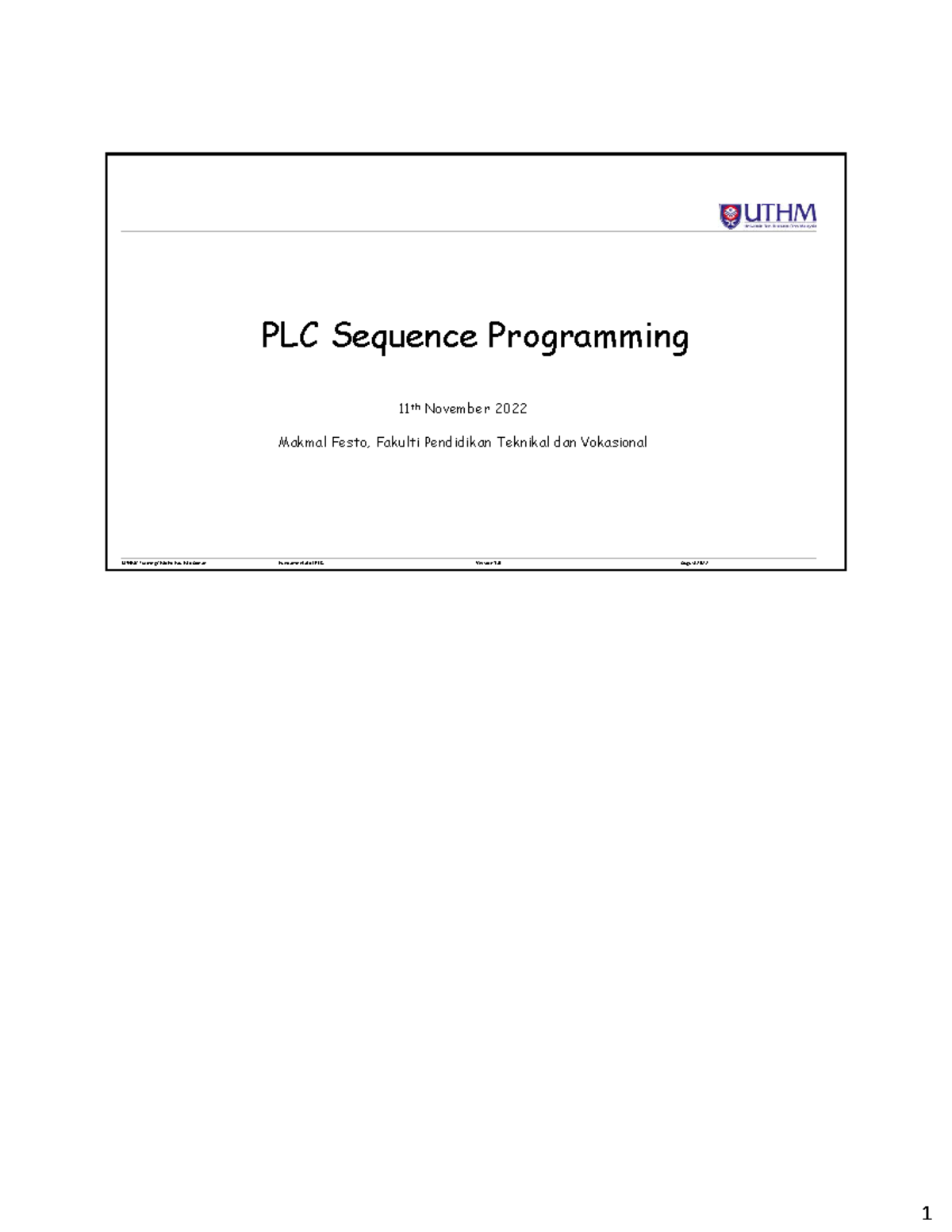 Fundamentals of PLC Programming: Sequential Function Chart Overview - Studocu