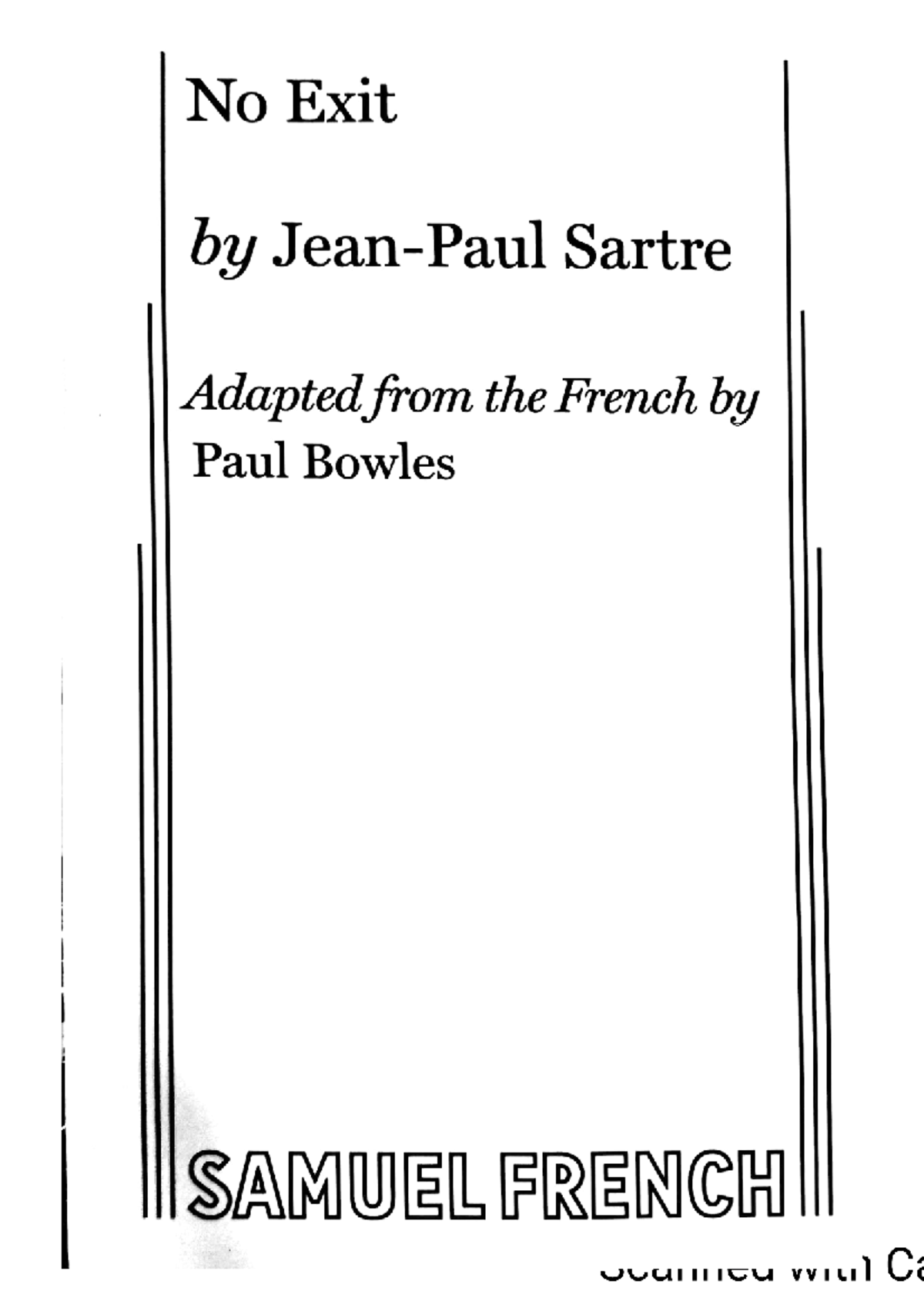 No Exit (511326226) - An Analysis of Sartre's Play - Studocu