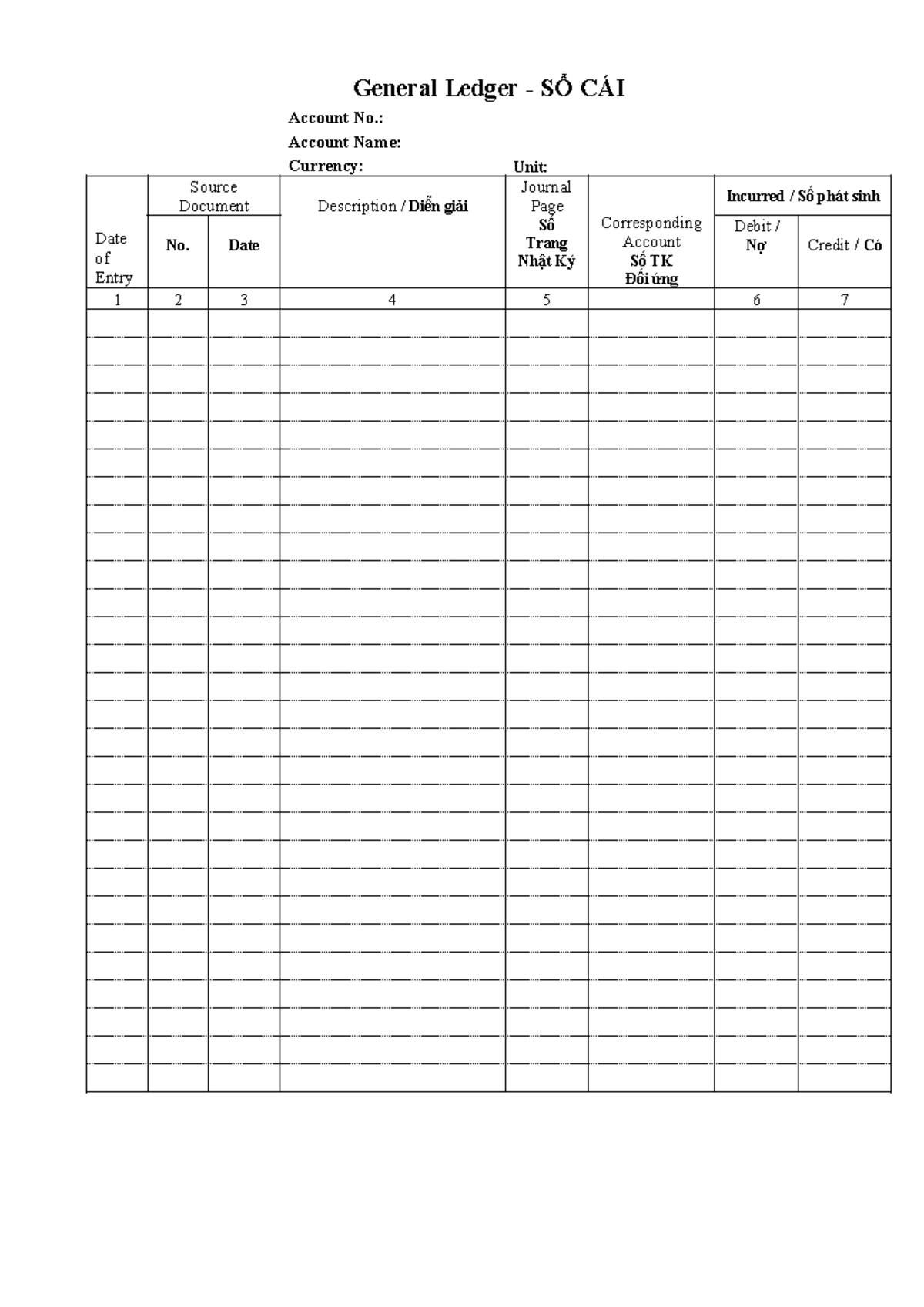 2 General Ledger - SO CAI - Kế toán phần hành - General Ledger - SỔ CÁI ...