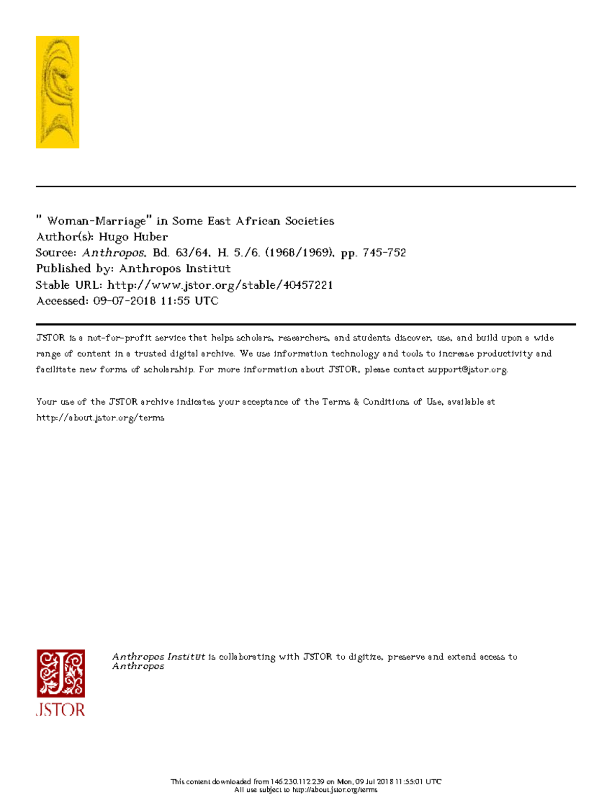 Exploring 'Woman-Marriage' Practices in East African Societies ...